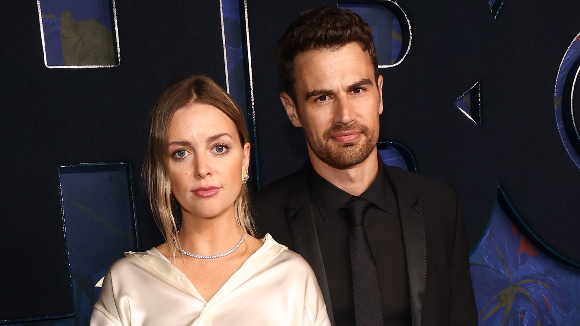 Theo James' actress wife is a natural beauty in strapless wedding dress ...