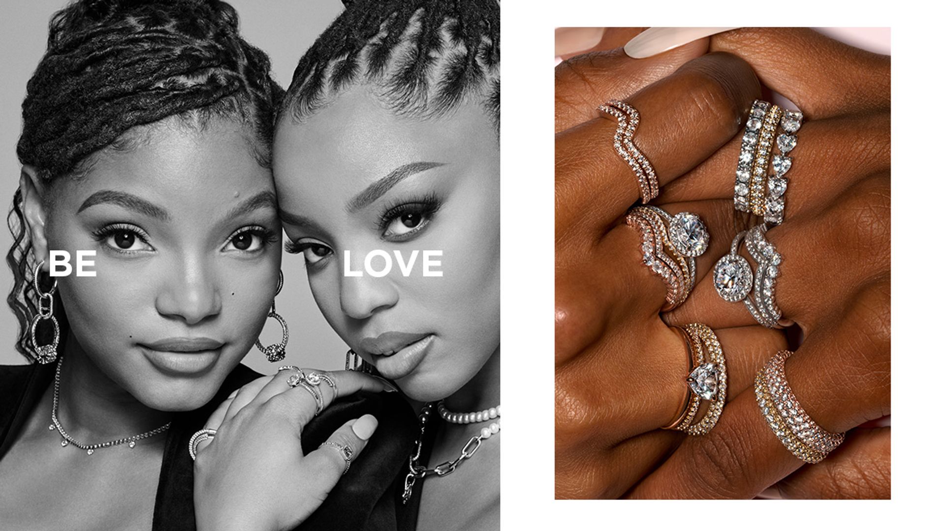 Chloe and Halle Bailey shine in new Pandora Be Love jewellery campaign ...