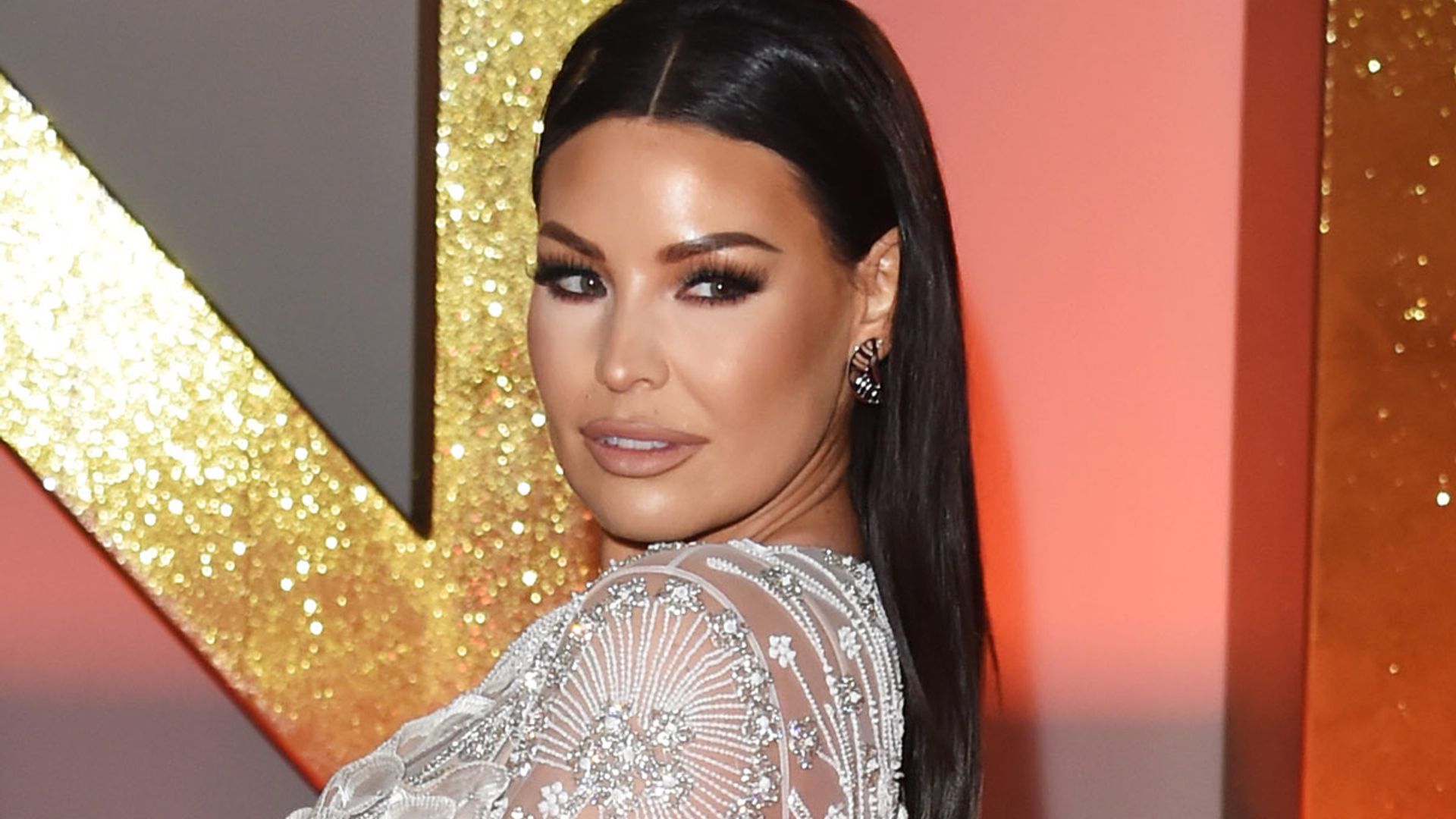 Jess Wright models strapless bridal gown inside rarely-seen castle ...