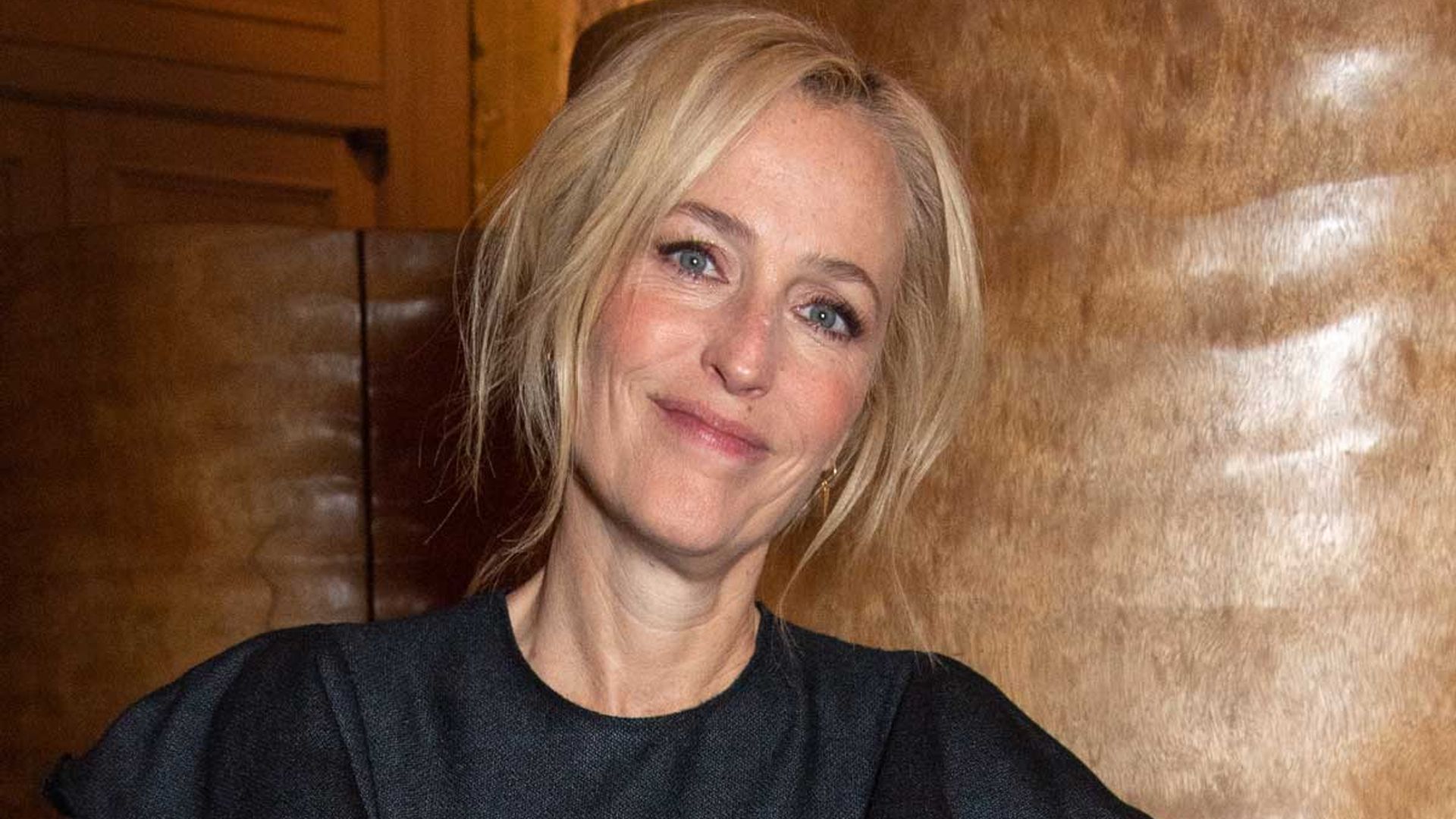 Gillian Anderson wows in waist-cinching dress | HELLO!