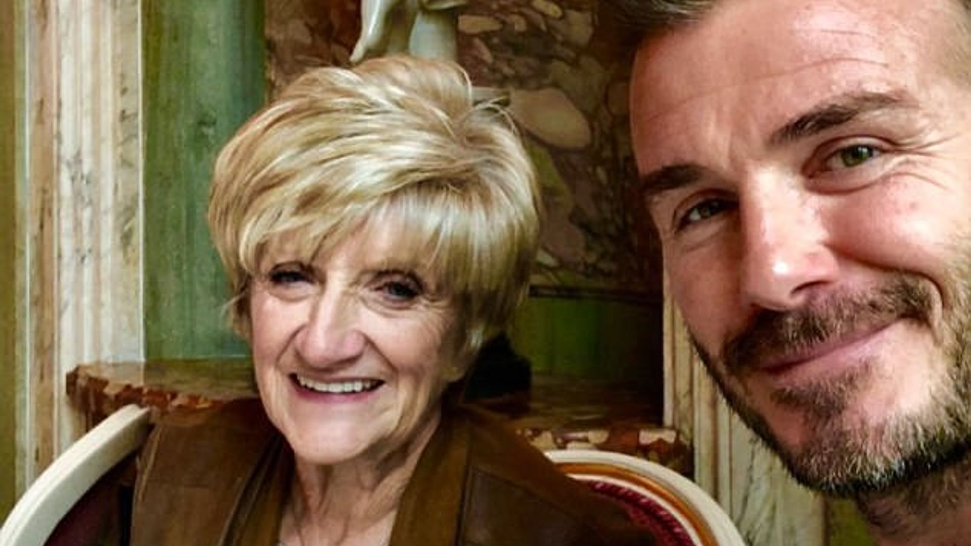 David Beckham shows off pristine kitchen at mum Sandra's rarely ...