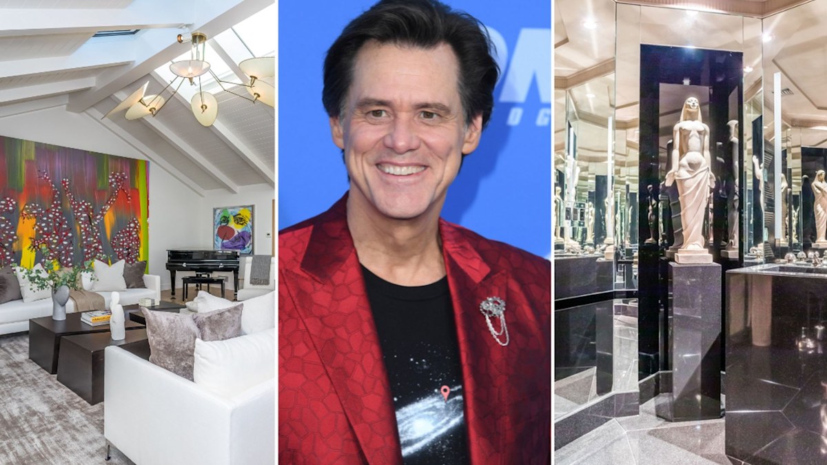 Jim Carrey lists $26.5m mansion with museum bathroom and waterfall ...