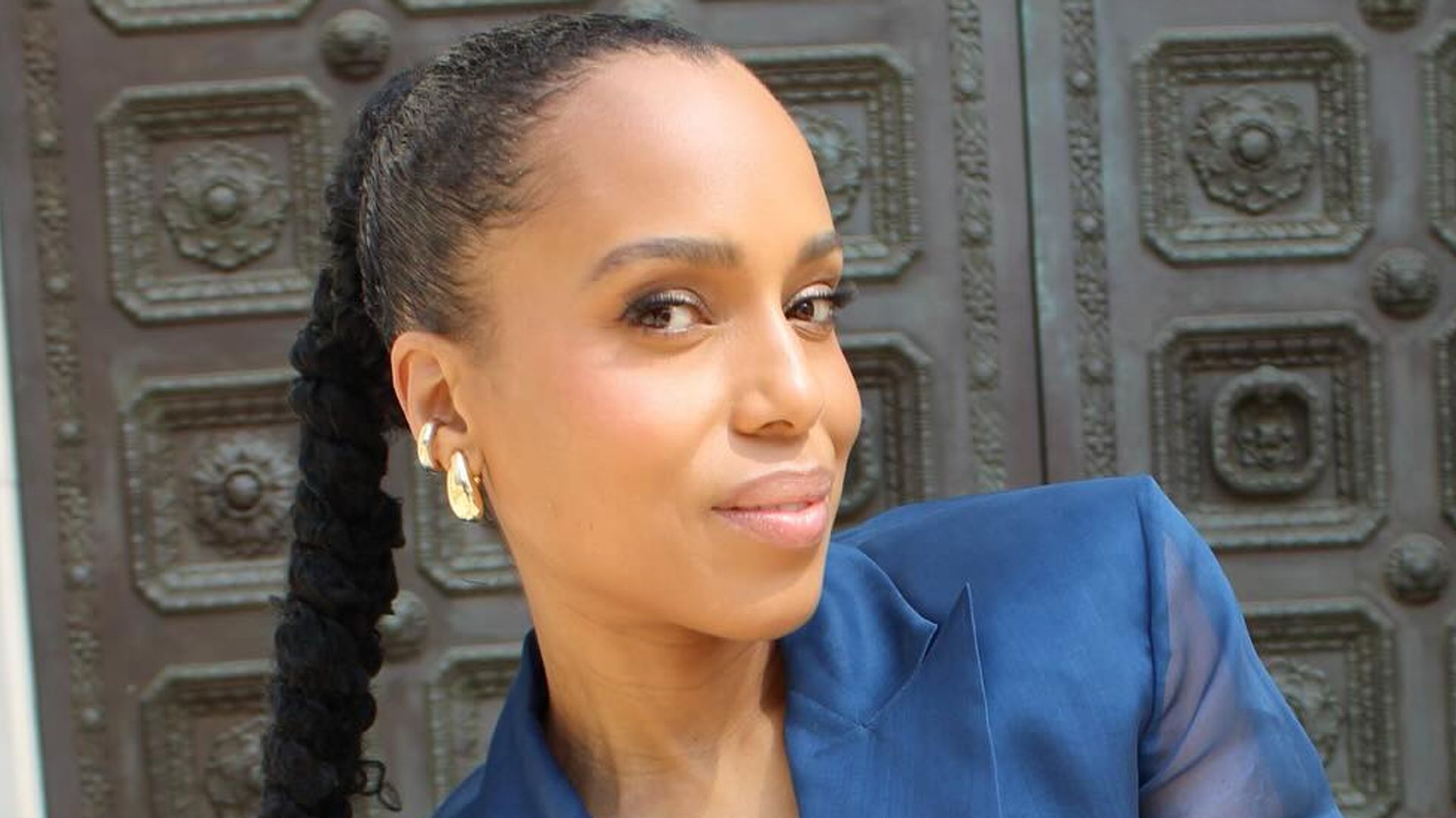 Kerry Washington takes a risk in edgy sheer suit and heels | HELLO!