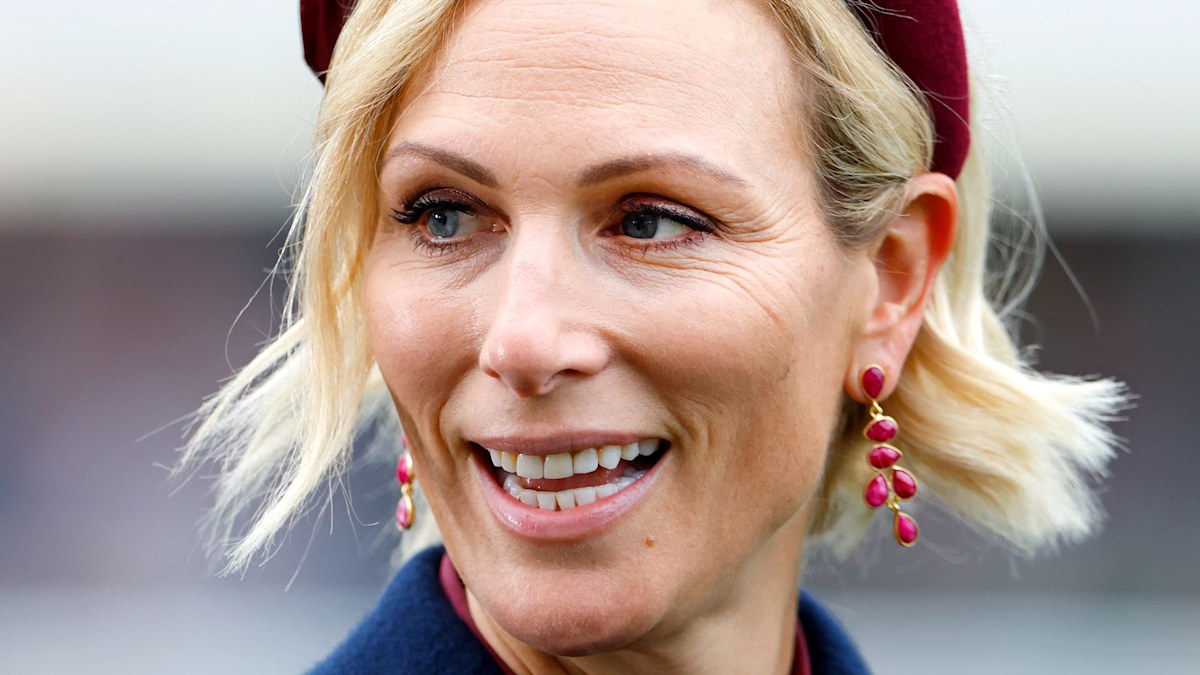 Zara Tindall brings edgy style energy to Cheltenham in leather and ...