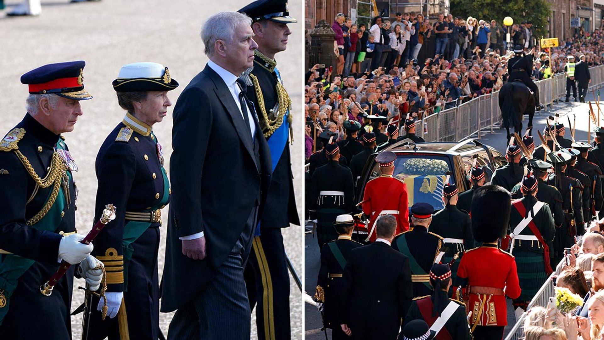 King Charles III puts on brave face as he leads siblings along Royal ...