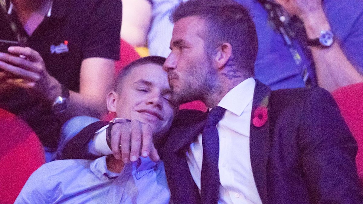 Romeo Beckham congratulates dad David for this SPECIAL reason | HELLO!