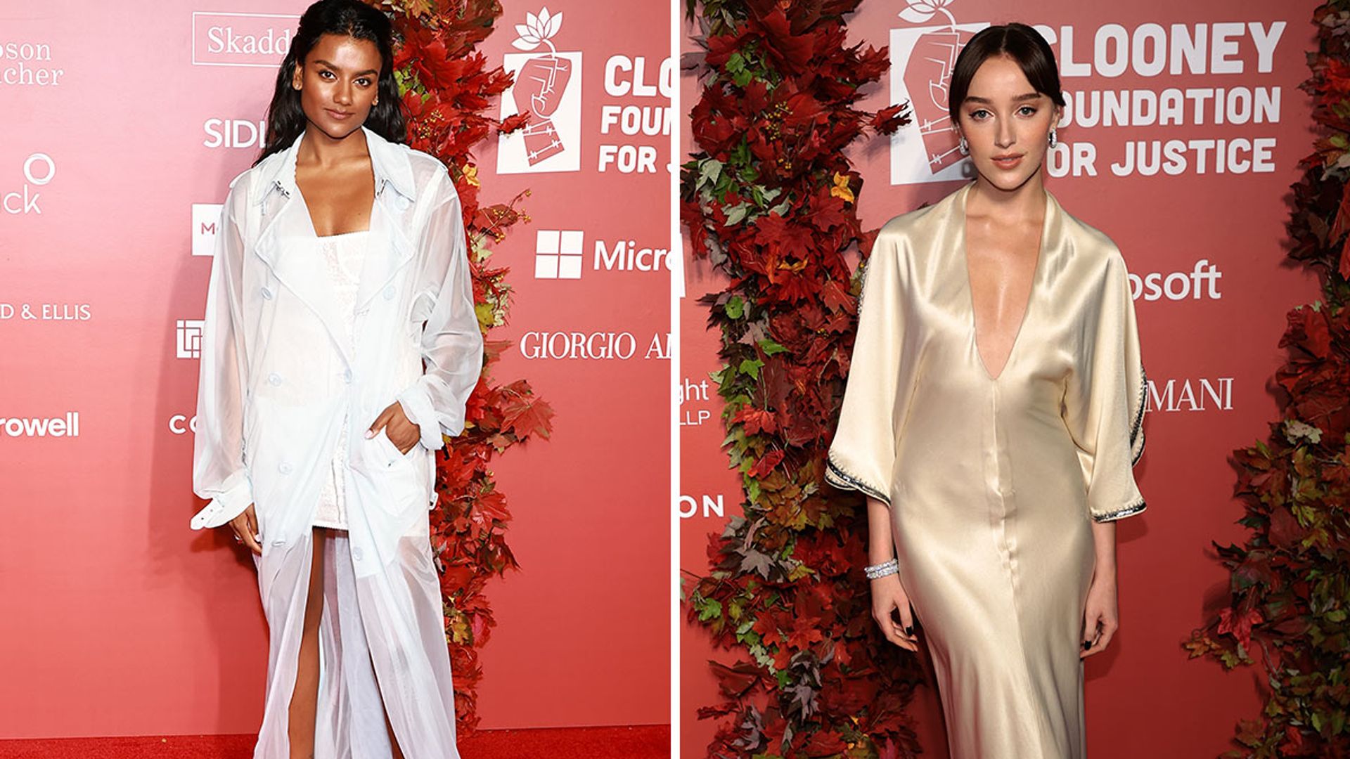 Bridgerton stars Phoebe Dynevor and Simone Ashley reunite at glitzy ...