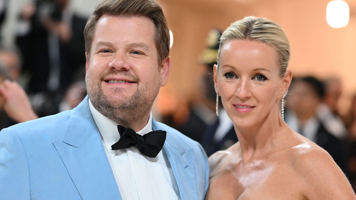 James Corden's wife Julia looks like a blushing bride in show-stealing ...