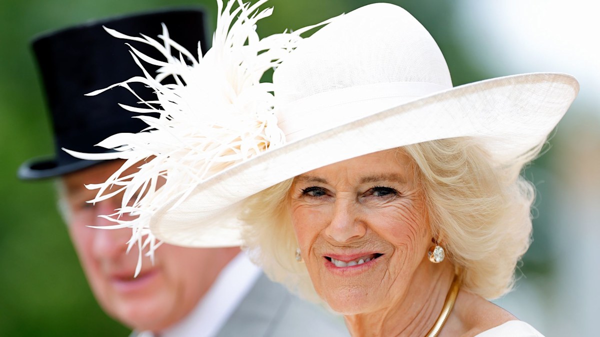 Queen Camilla is a vision in serene all-white look for palace reception ...