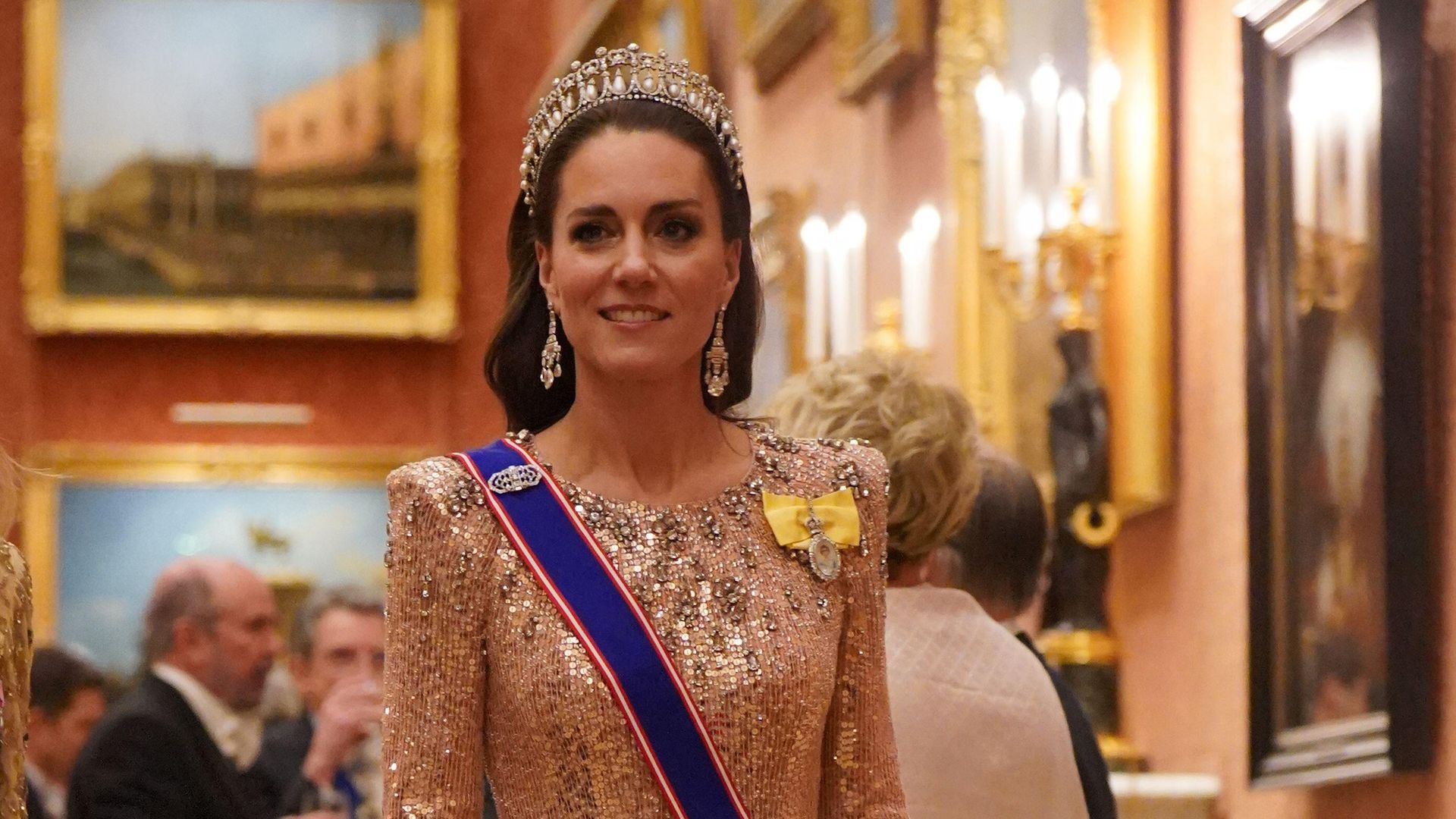 Kate Middleton is bewitching in favourite tiara and Jenny Packham gown ...