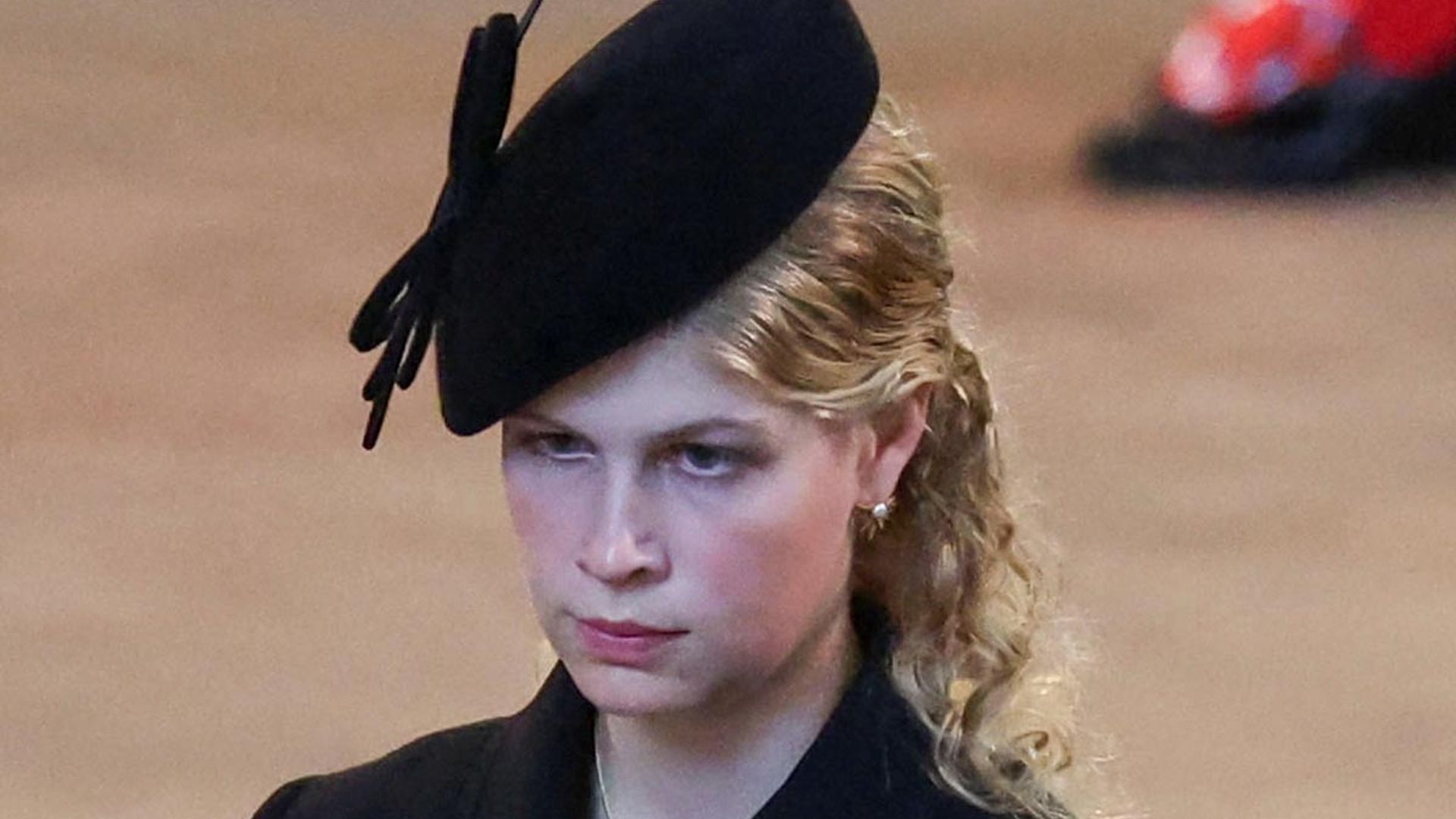 Lady Louise Windsor surprises in statement headband and heels for Queen ...