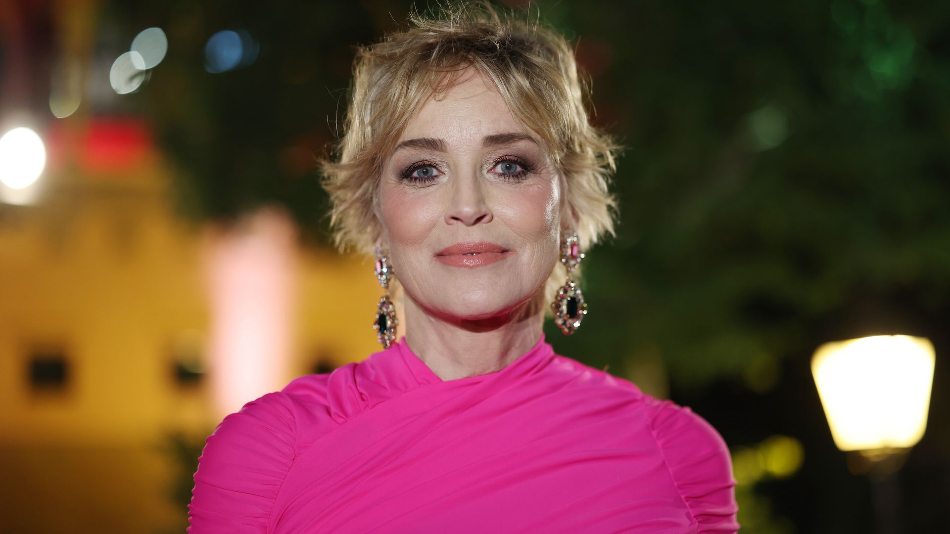 Sharon Stone is a goddess in plunging swimsuit photo - secret to her ...