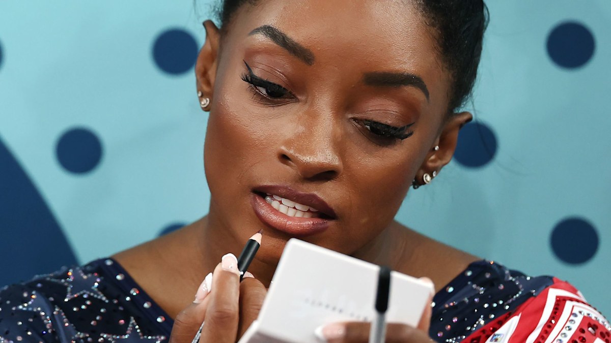 Simone Biles' go-to beauty products: Her $5 lip liner, sweat-proof ...