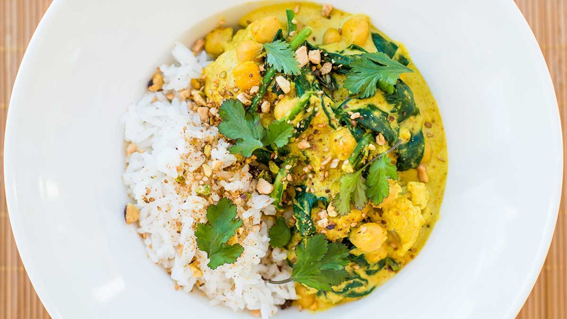 This vegan chickpea and cauliflower korma recipe is the perfect meat ...