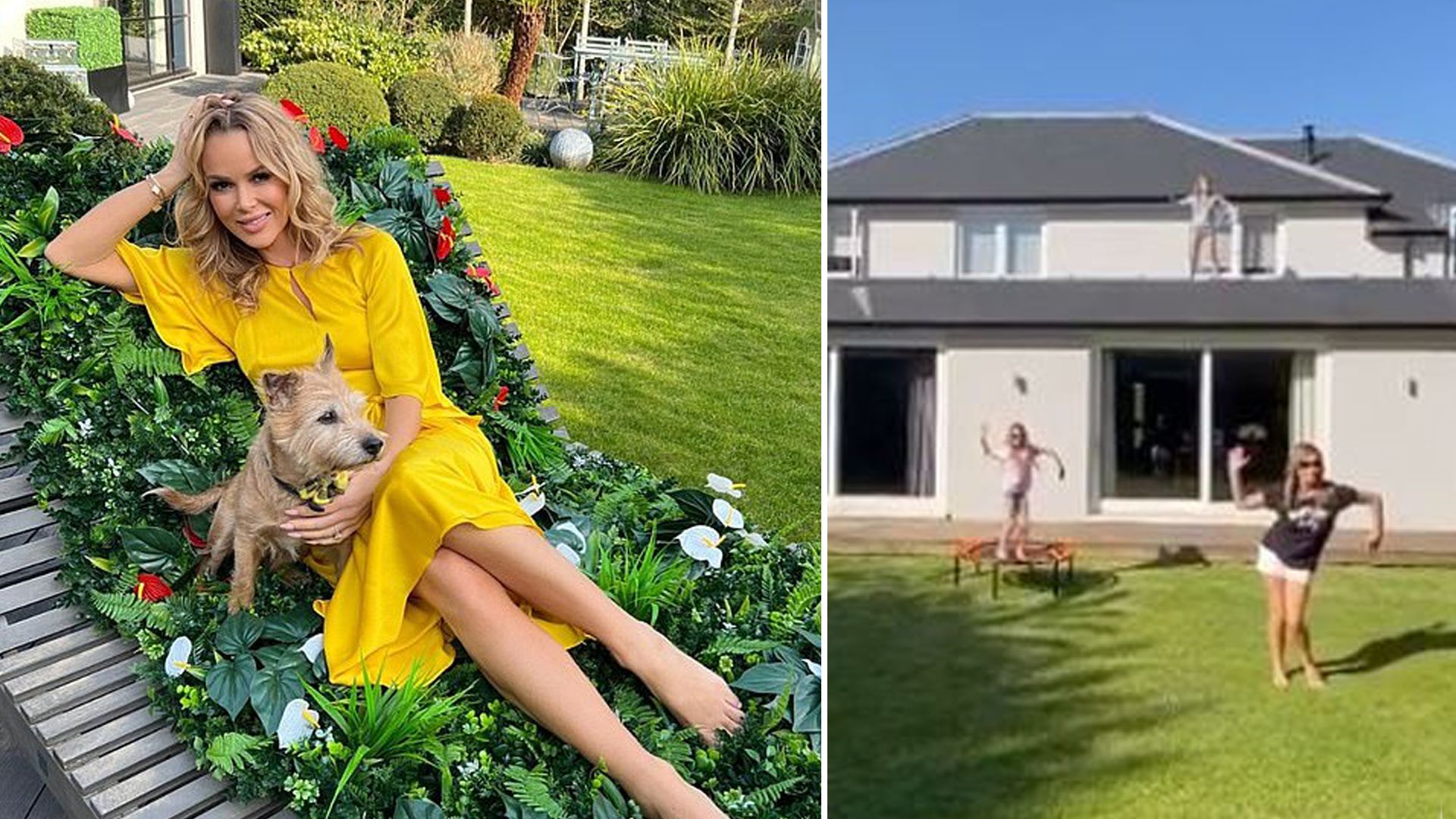 Amanda Holden reveals ultra-luxe garden as she sunbathes in Daisy Dukes ...
