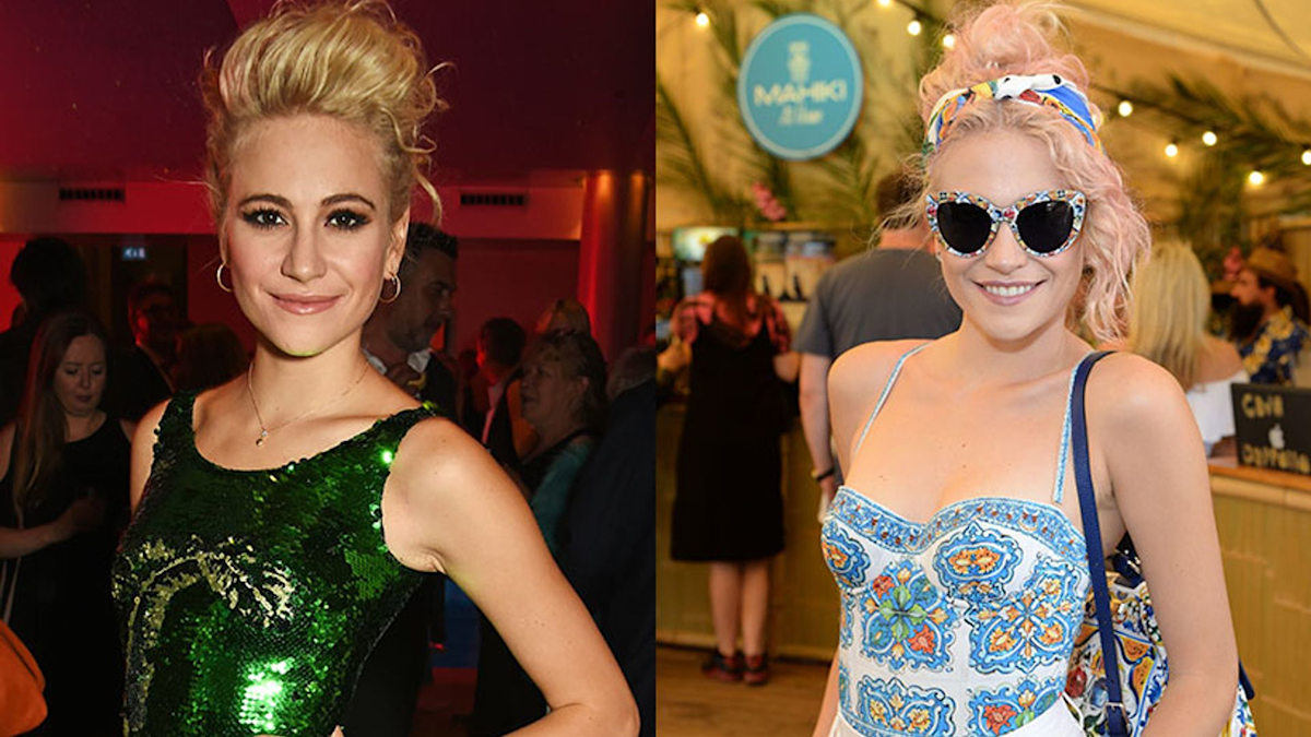 Pixie Lott debuts candyfloss pink hairstyle at V Festival | HELLO!