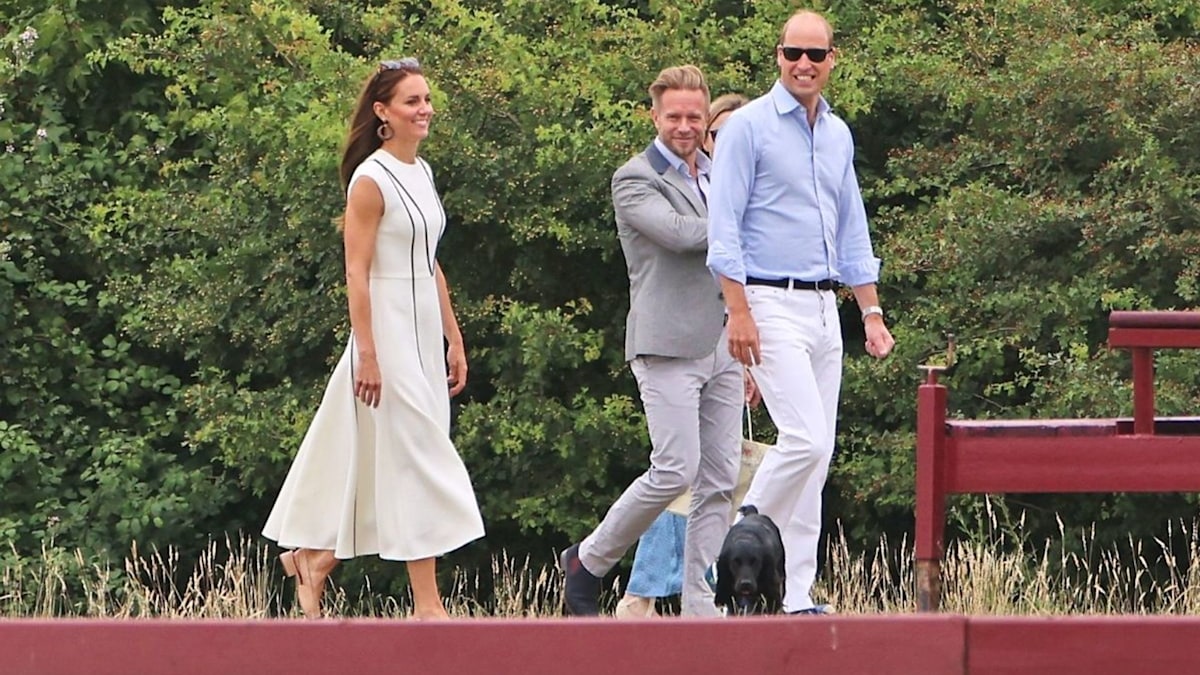 Kate Middleton wows in stunning white midi-dress for charity Polo match ...