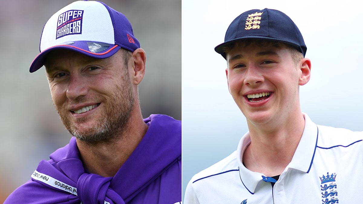 How Freddie Flintoff's lookalike son Rocky is following in his father's ...