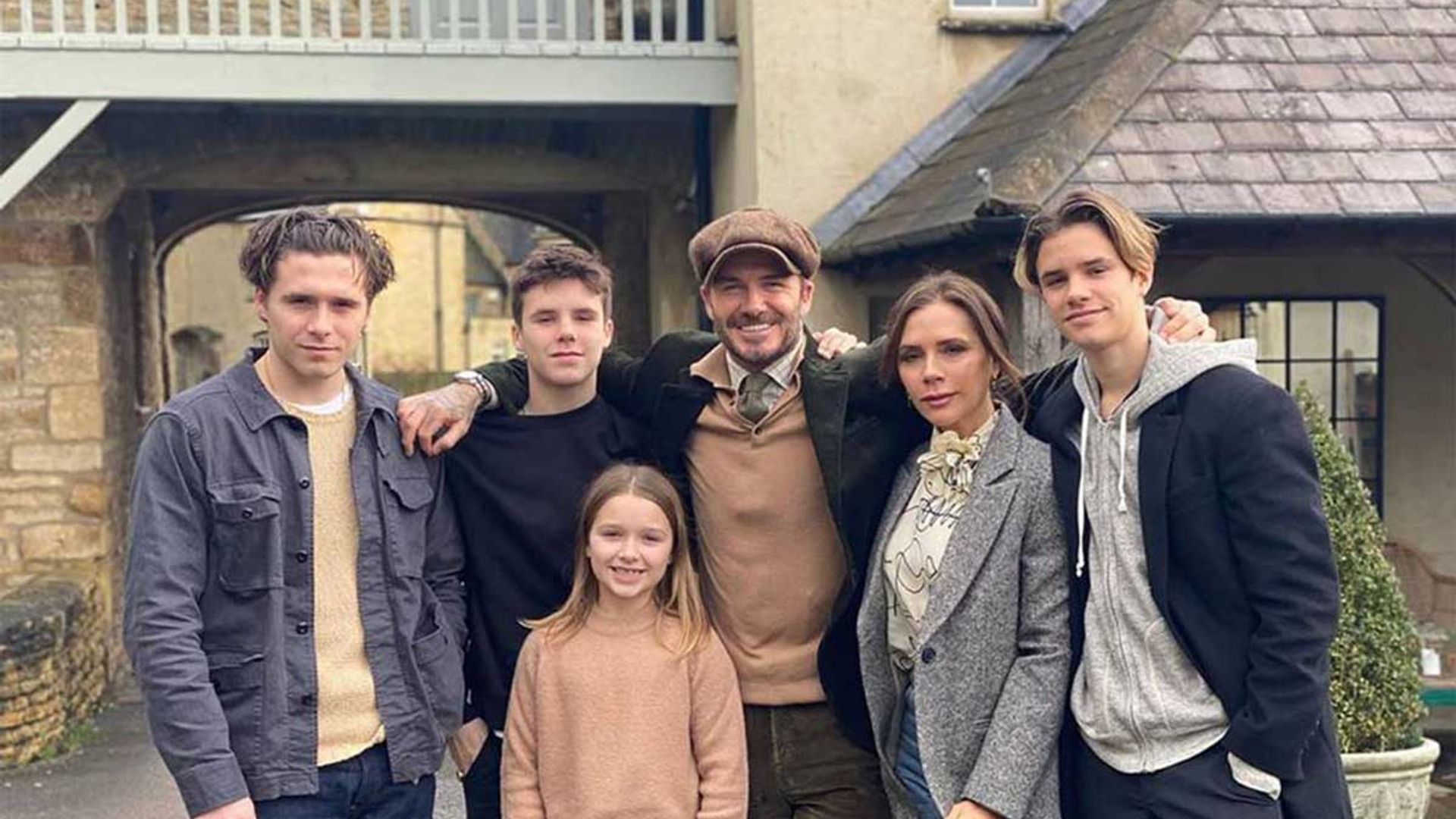 David Beckham cooks impressive homemade treat for four children | HELLO!