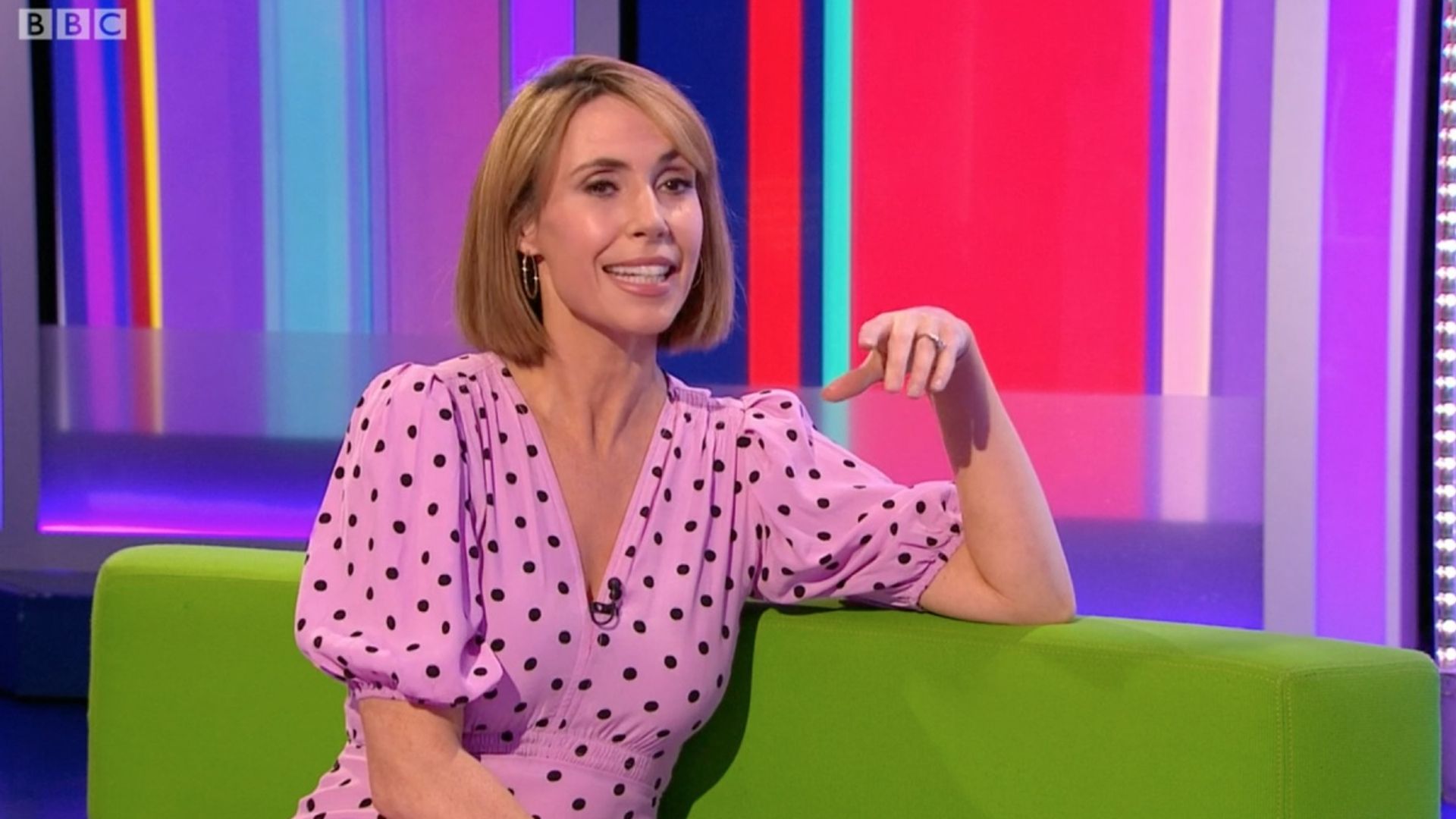 Alex Jones stuns in pretty polka-dot ASOS dress for emotional final The ...