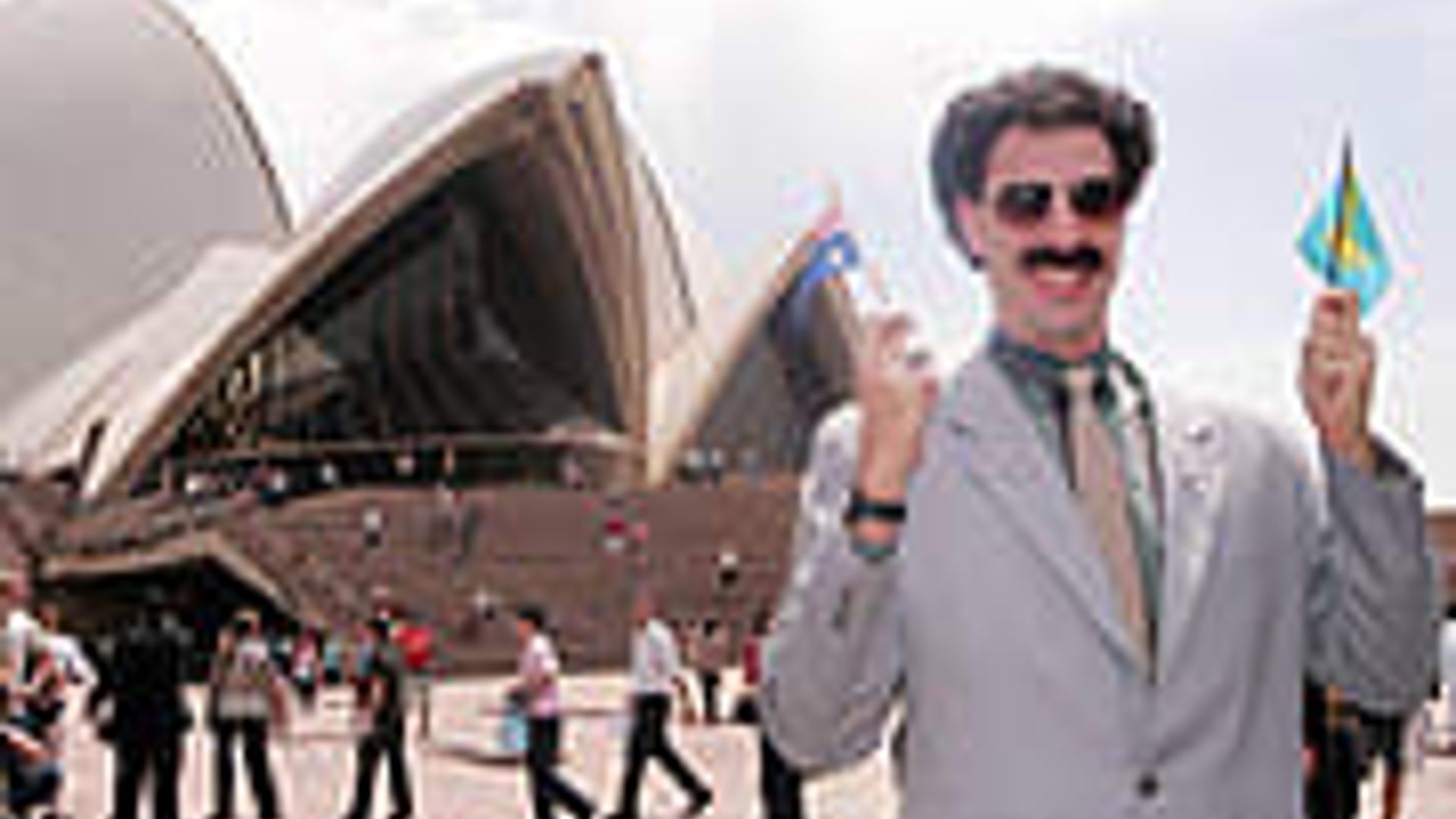 Sacha Baron Cohen, Isla Fisher, Borat gets to grips with | HELLO!