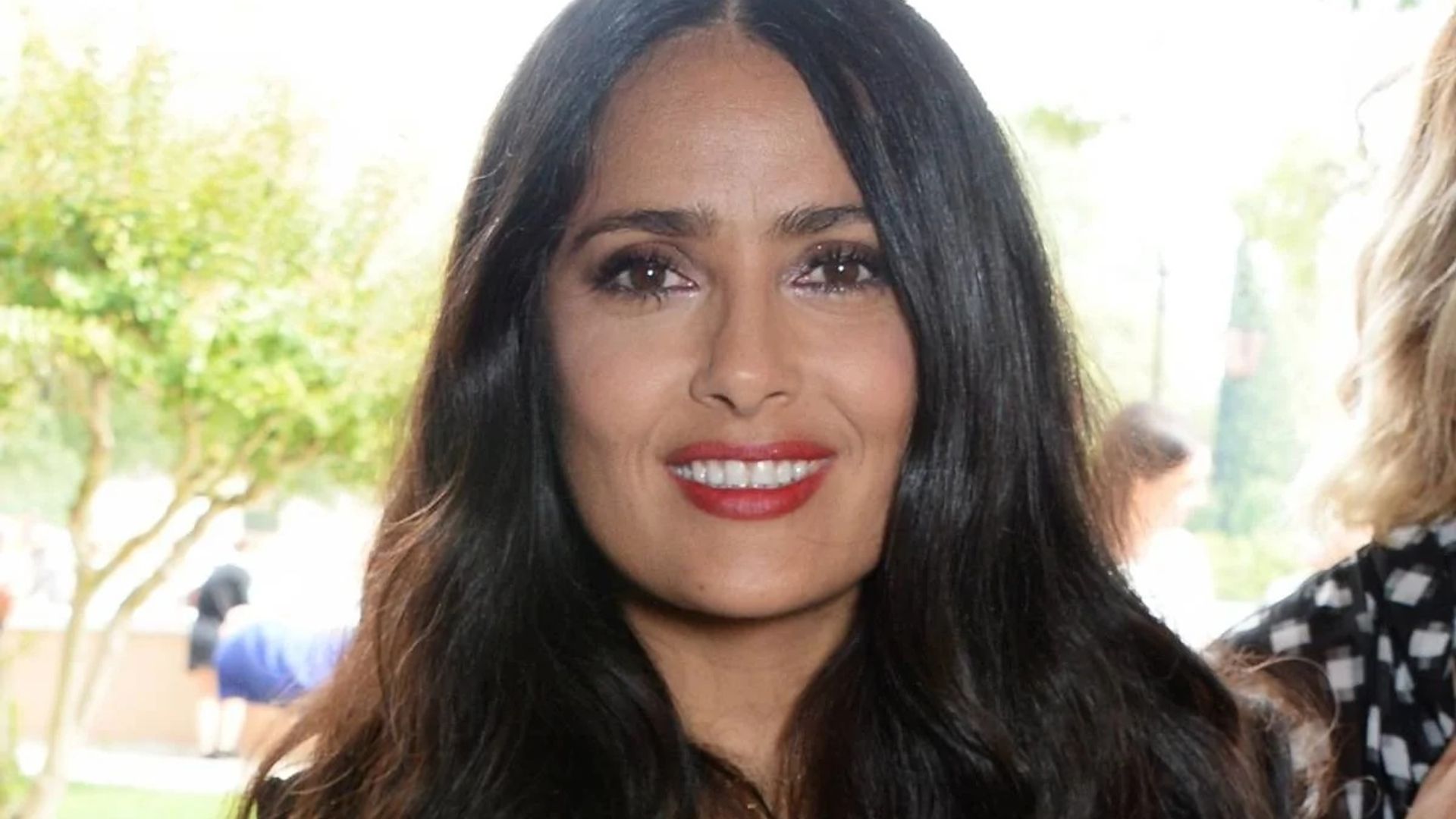 Salma Hayek wows in high-waisted pants and slinky sequin crop top | HELLO!