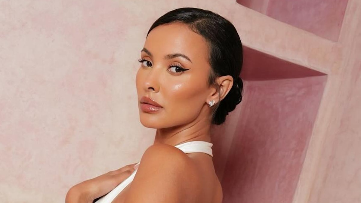Maya Jama is a literal Greek goddess in gold plunge cutout dress | HELLO!