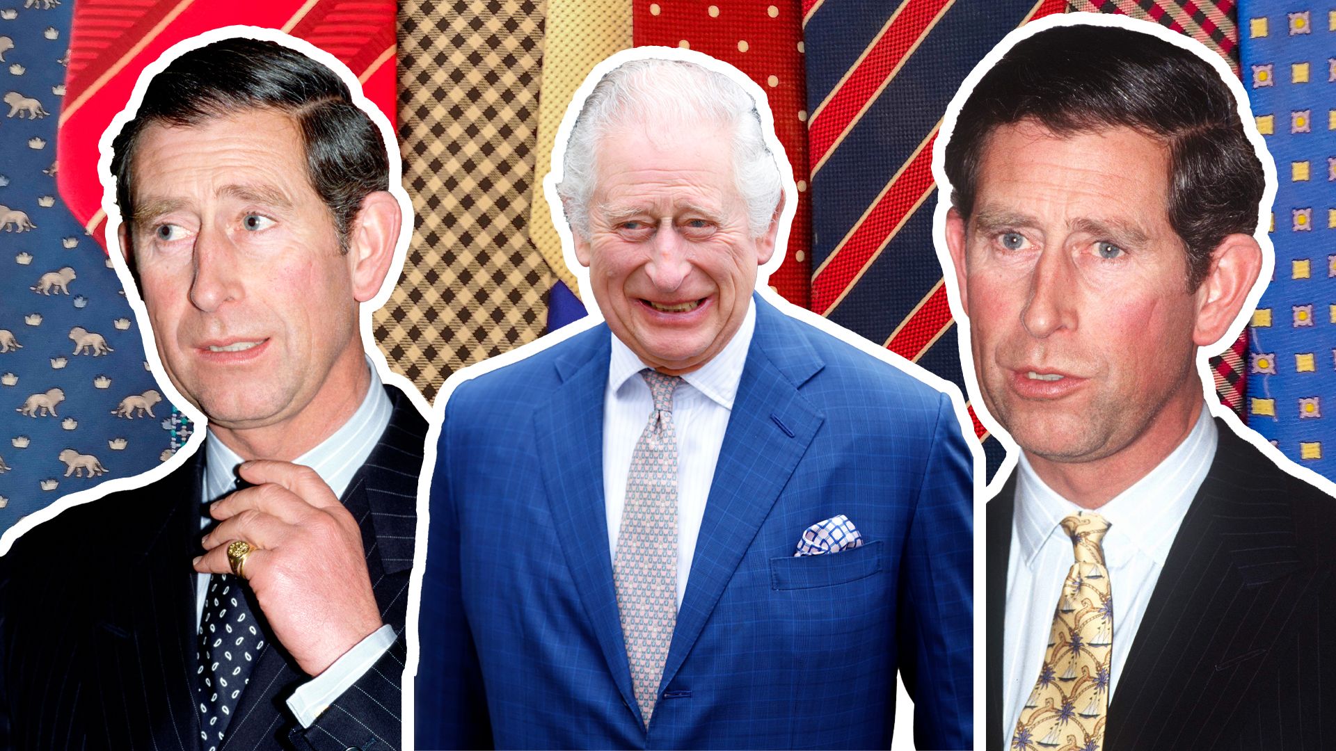 King Charles' curious collection of printed ties: Zebras, T-Rexes ...