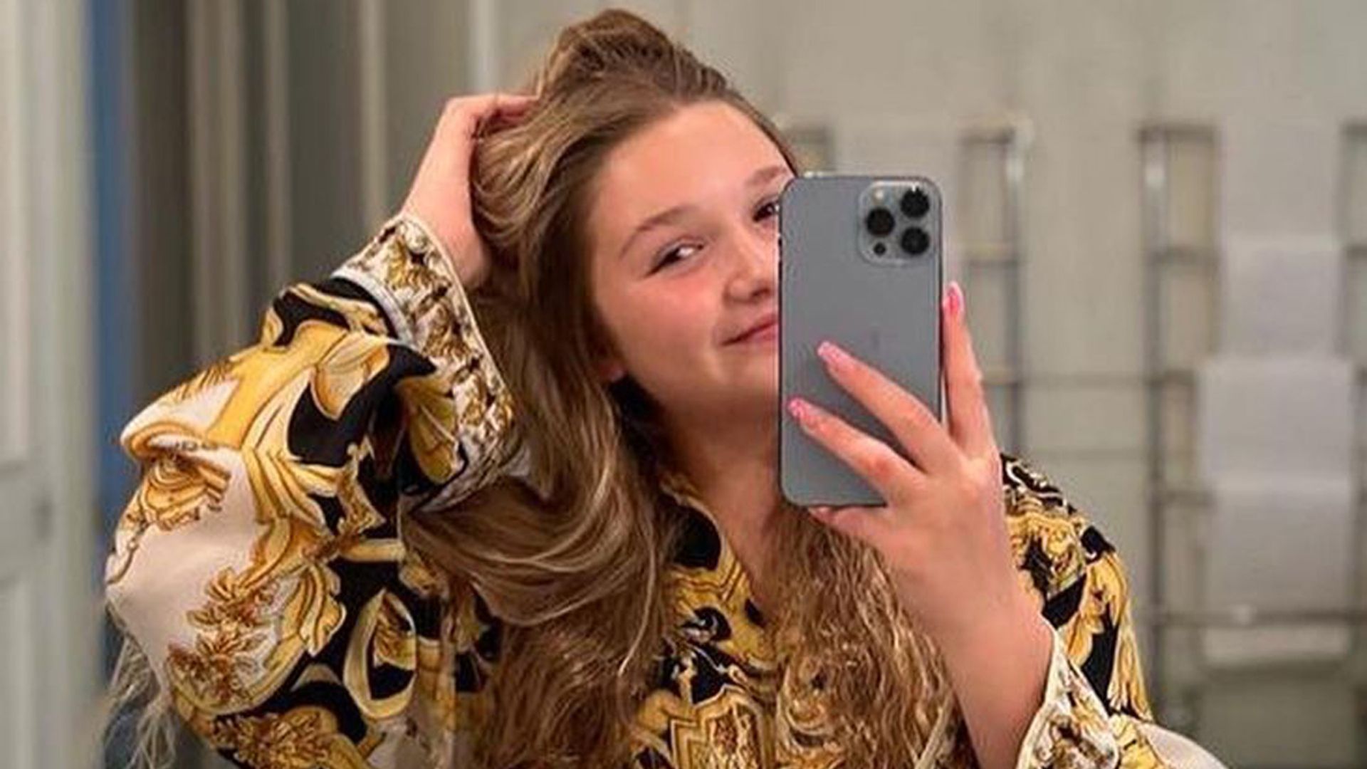 Harper Beckham enjoys rare girls' night out with mum Victoria Beckham ...