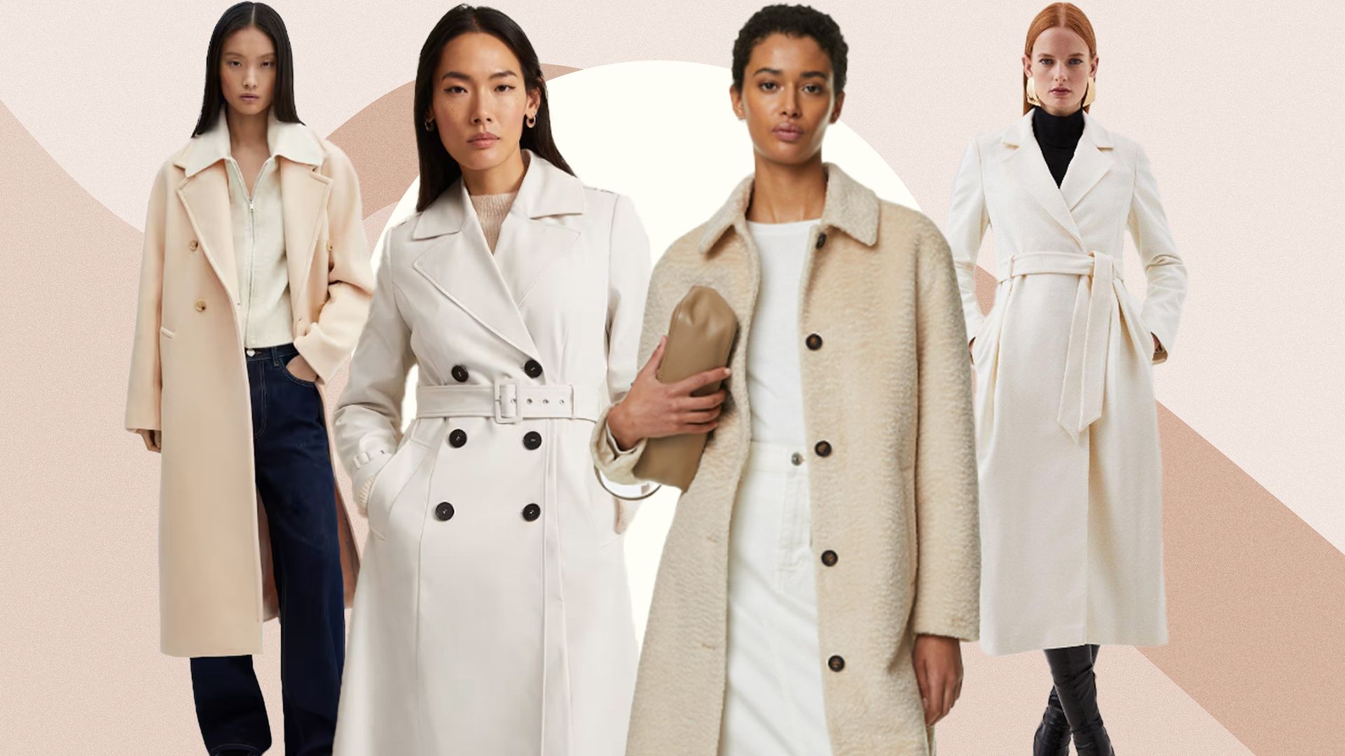 8 best cream coats women: Long coats, puffers, trench coats & more | HELLO!