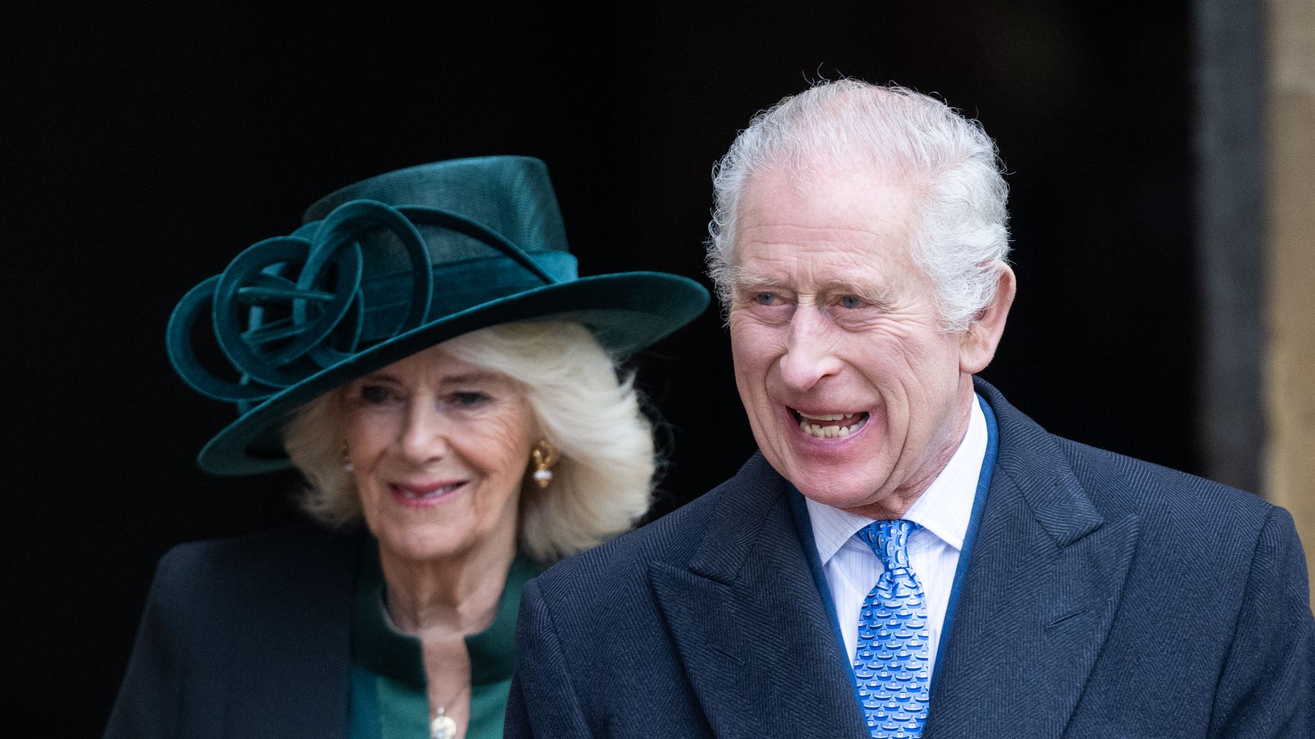 Beaming King Charles and Queen Camilla lead royals at Easter Sunday ...