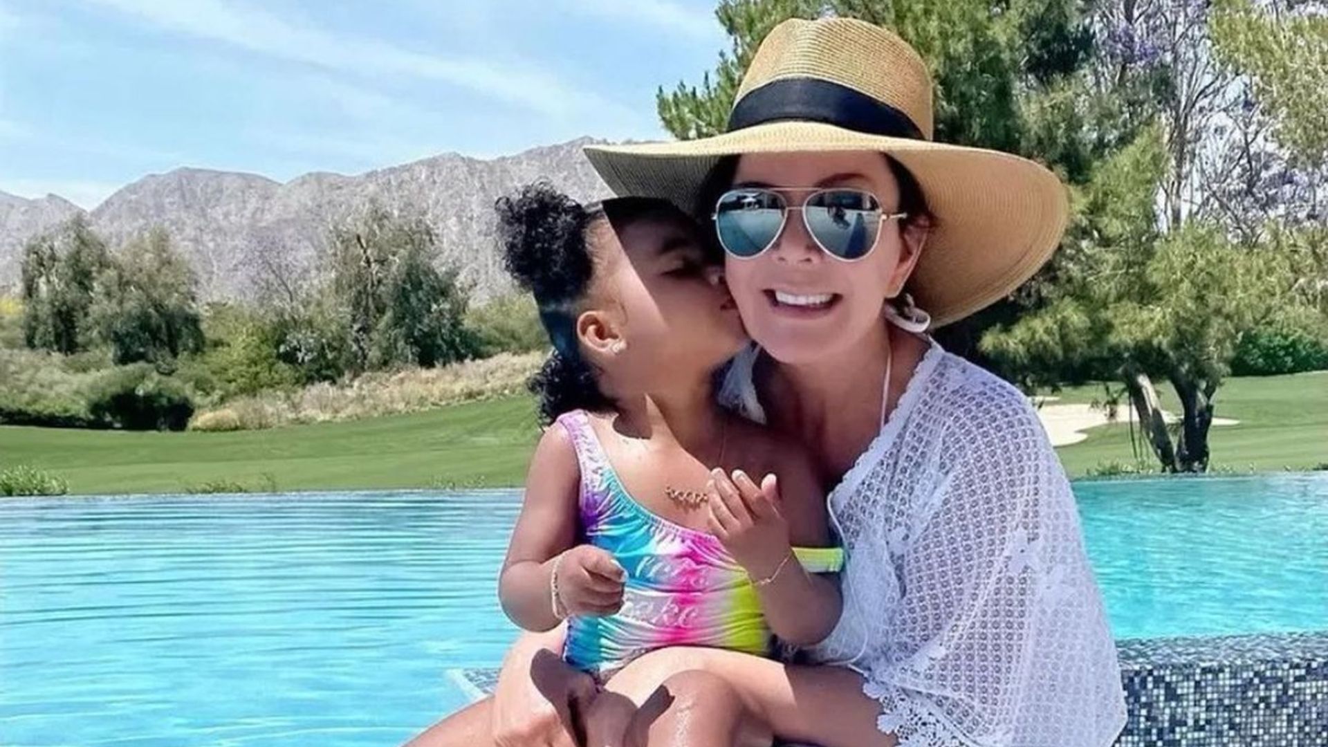 Kris Jenner, 65, looks sensational in poolside photo as she marks family celebration | HELLO!