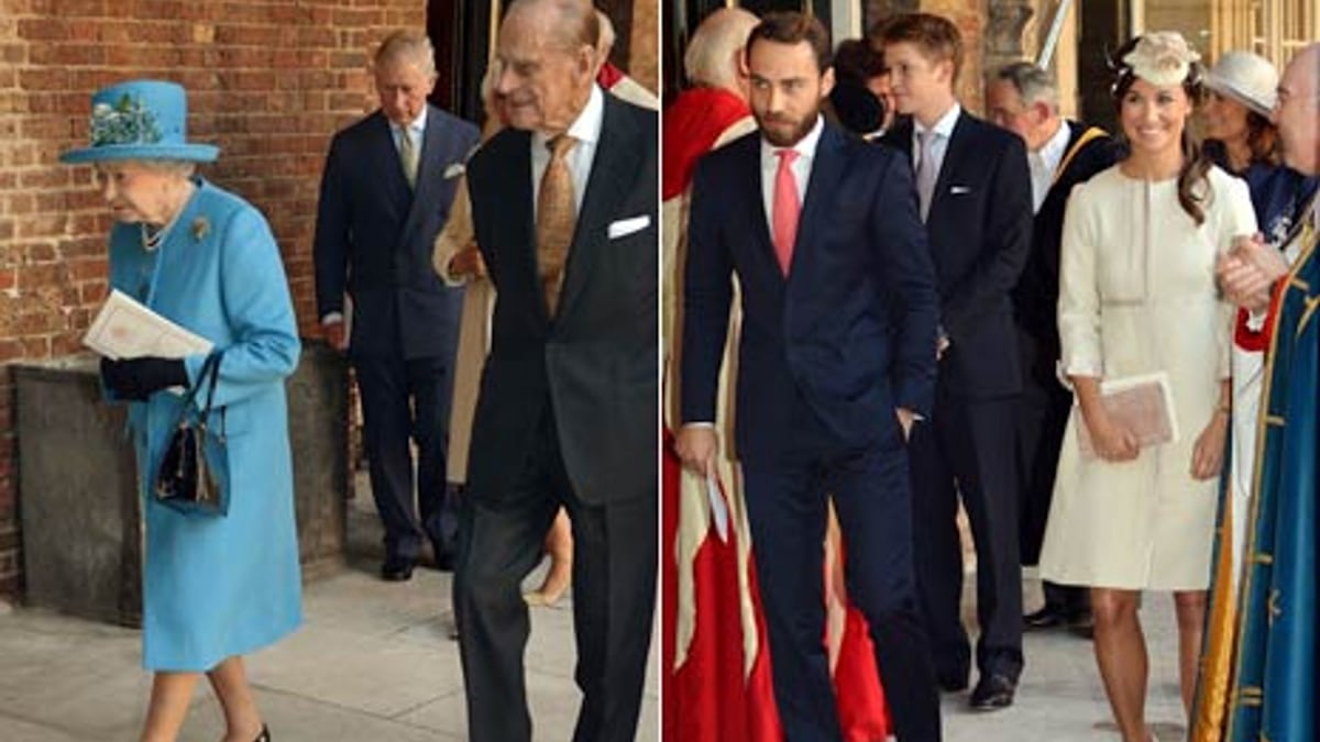 Prince George christening photos: the Queen, Prince Charles, Prince ...