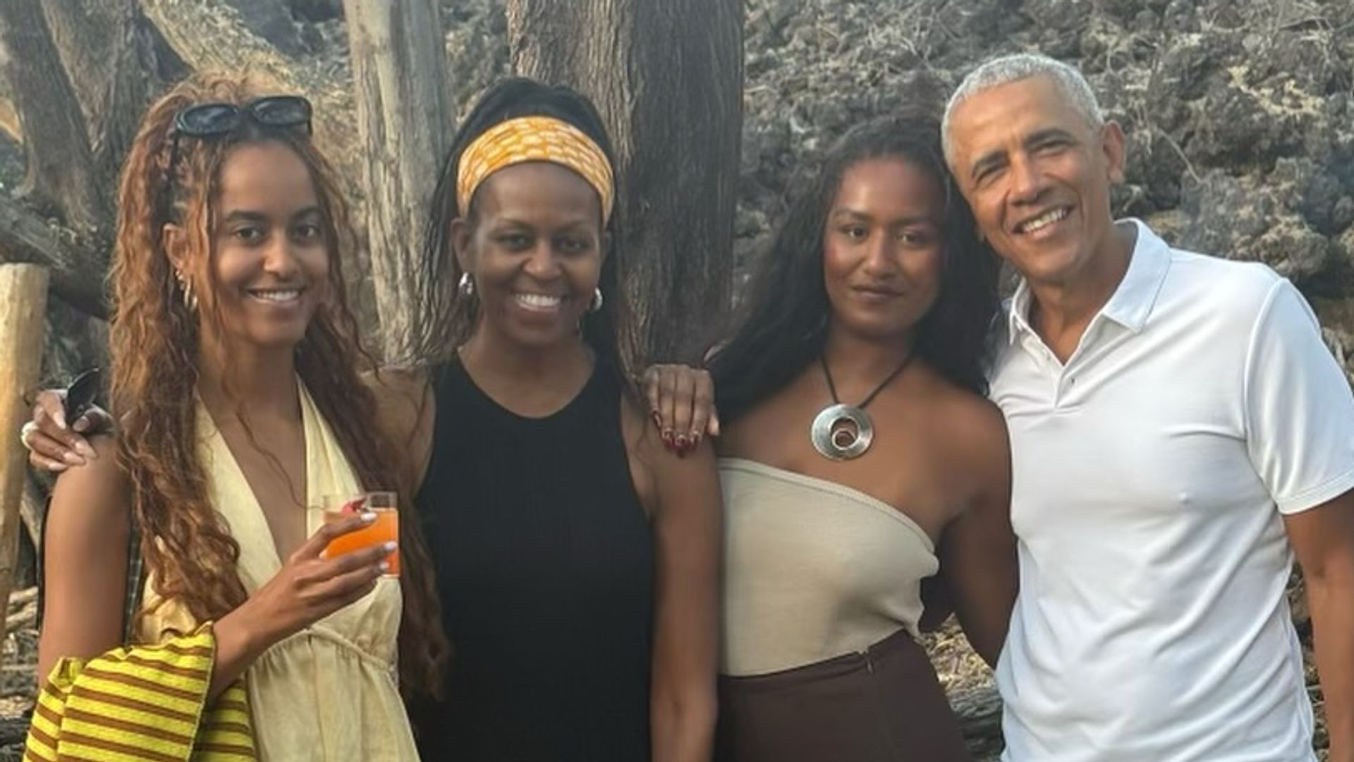 Obamas delight fans as they share rare family Thanksgiving photo | HELLO!