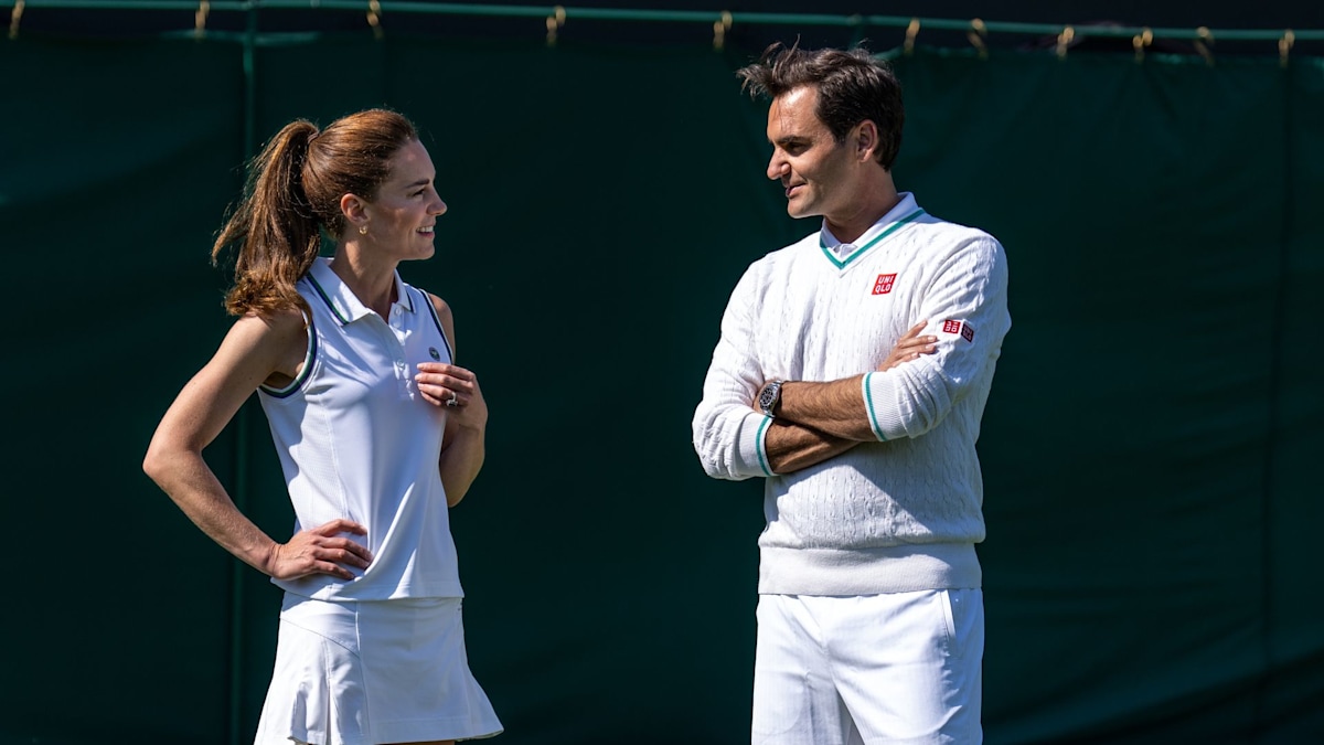 Princess Kate plays tennis with Roger Federer ahead of Wimbledon ...