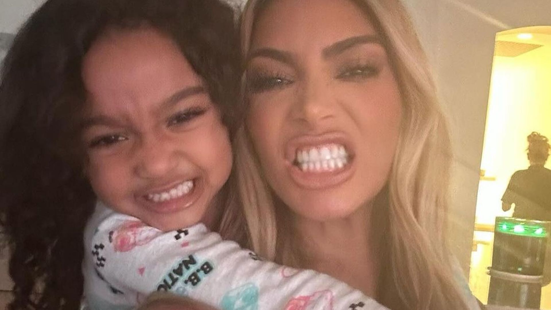 Kim Kardashian's daughter Chicago, six, models with straight hair at ...