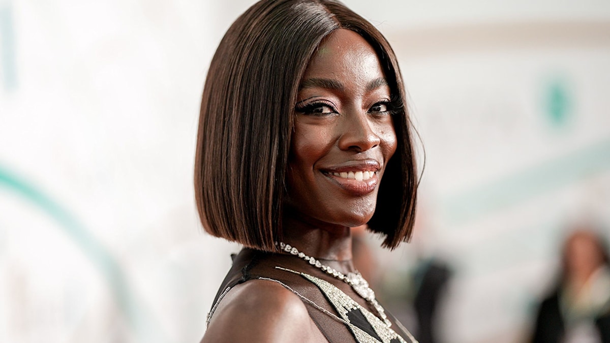 AJ Odudu is a vision in skintight PVC dress | HELLO!