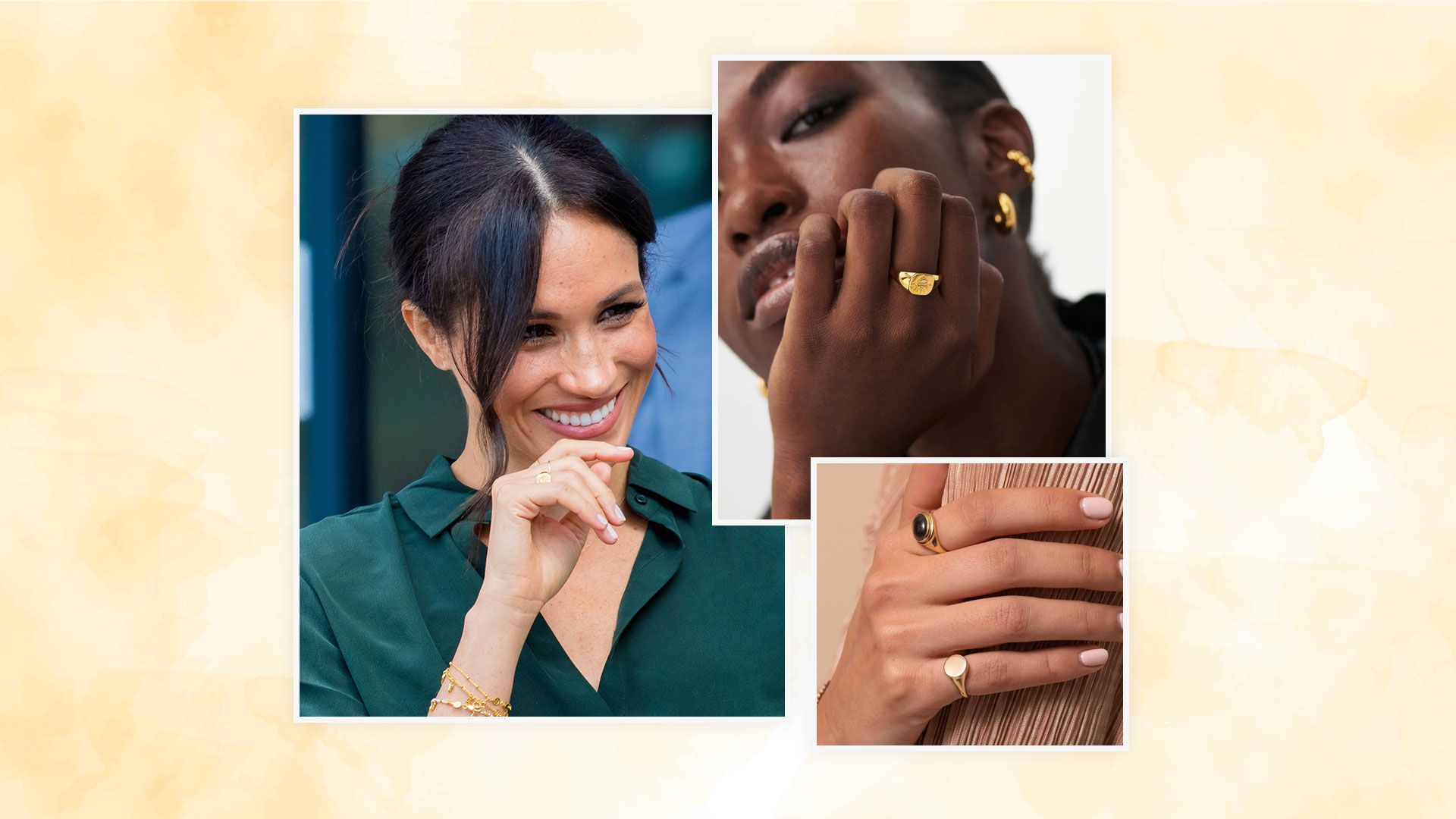 9 best signet rings for women - the 2025 pinky ring trend Meghan Markle ...
