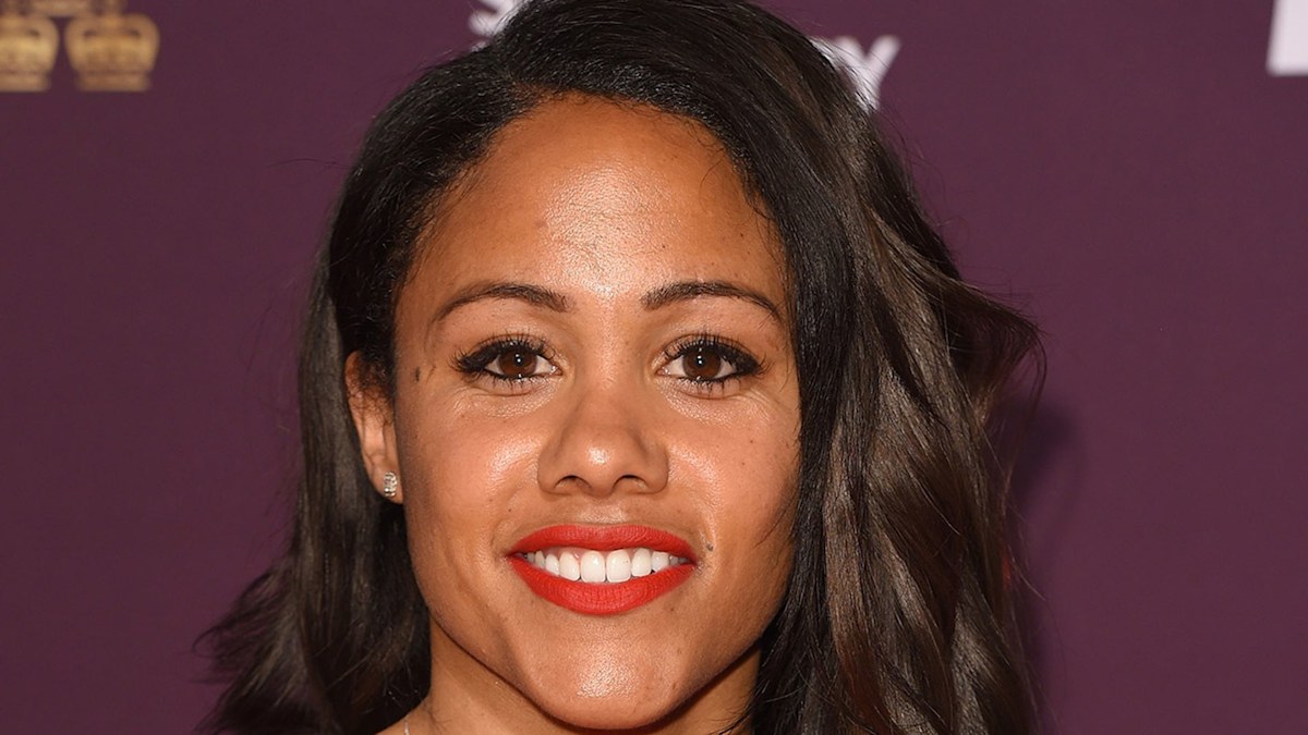 Alex Scott drives fans wild in skintight diamond-encrusted gown | HELLO!