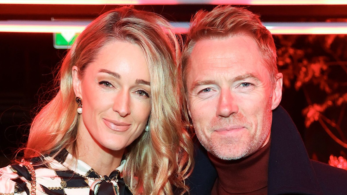 Ronan Keating's wife Storm looks like a bride for ultra-rare appearance ...