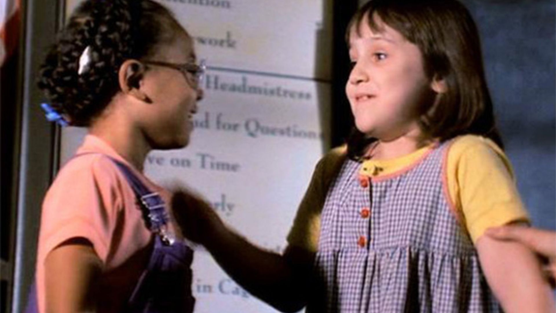 Matilda co-stars Mara Wilson and Kiami Davael reunite after 19 years ...