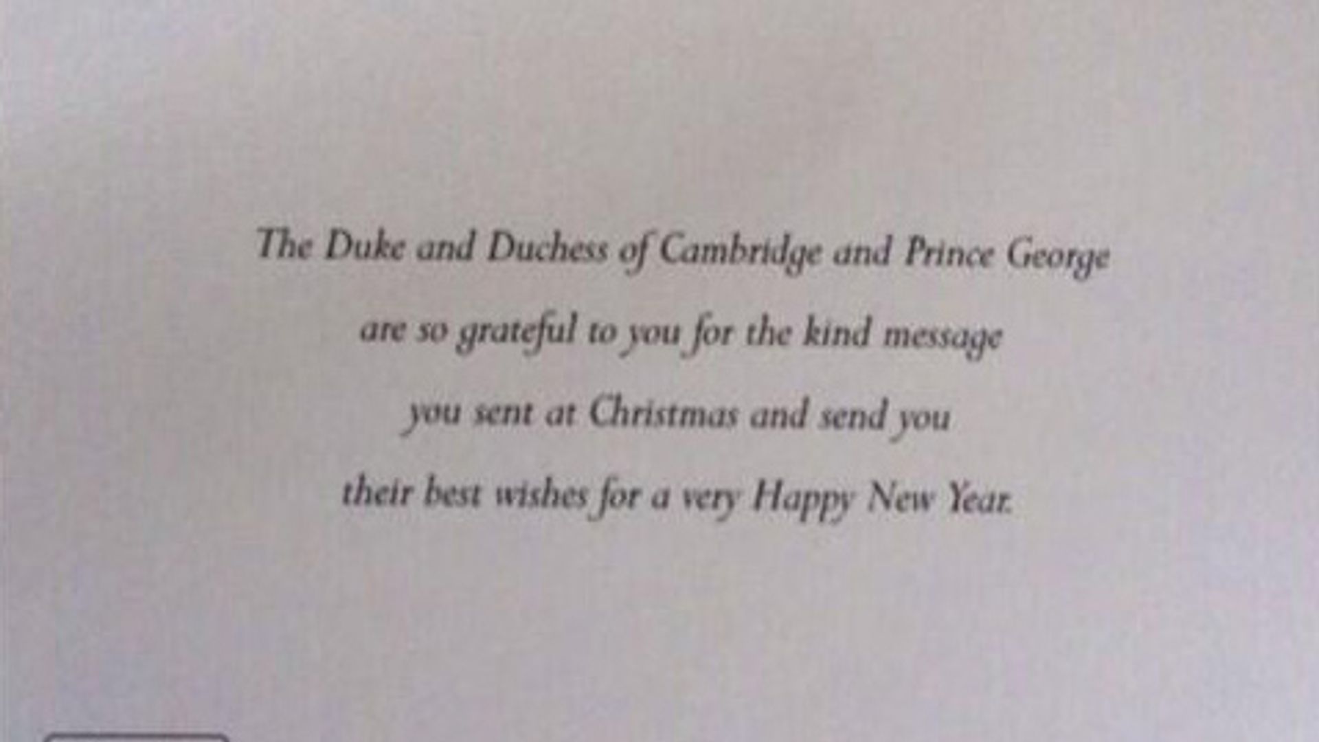 Prince George takes starring role in William and Kate's thank you cards ...