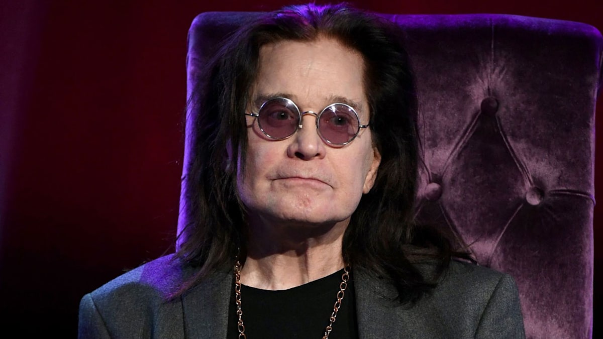 Ozzy Osbourne pictured with walking stick for first time since health ...