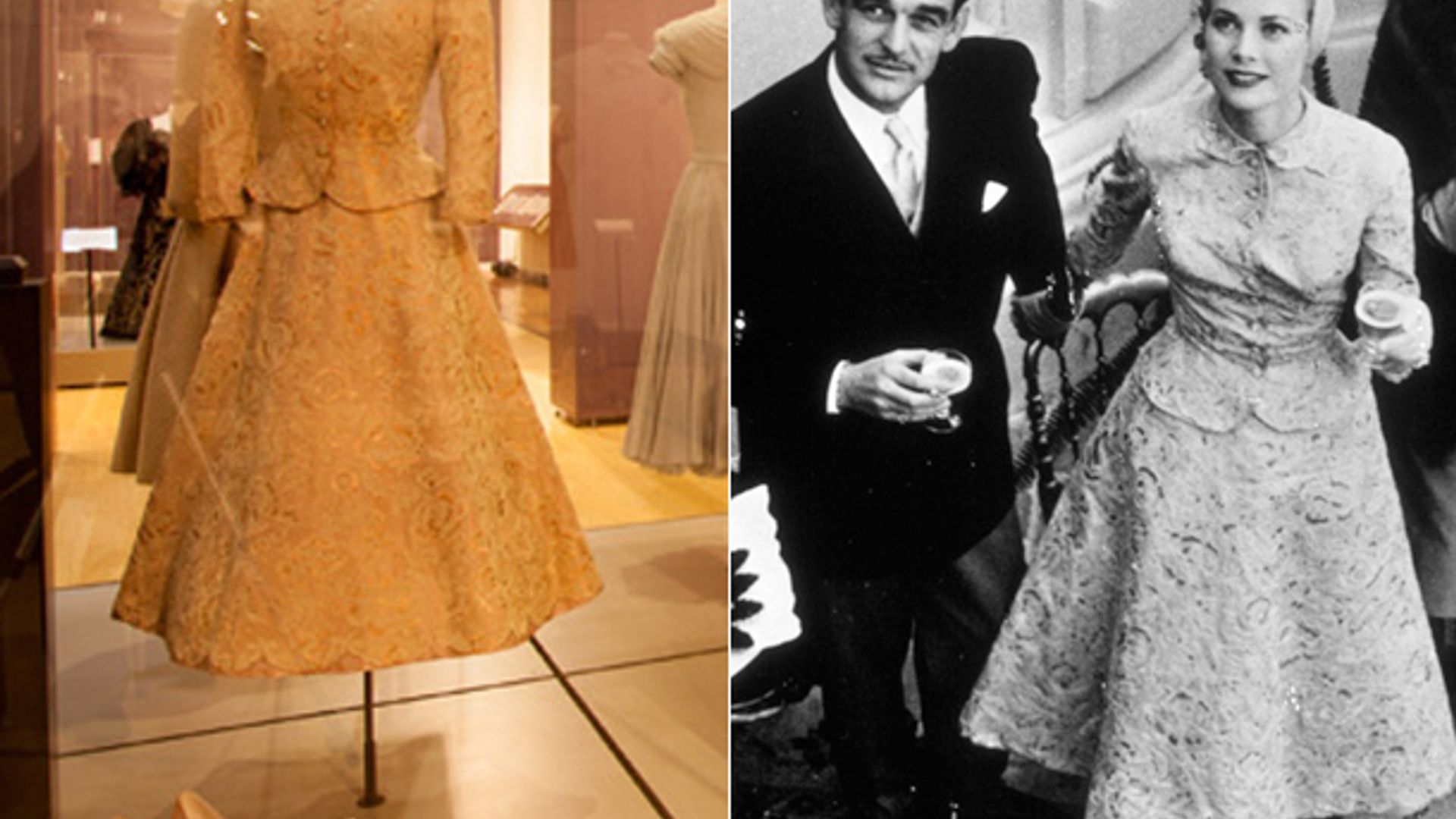 Pictured: the iconic dresses from the Grace Kelly exhibition | HELLO!