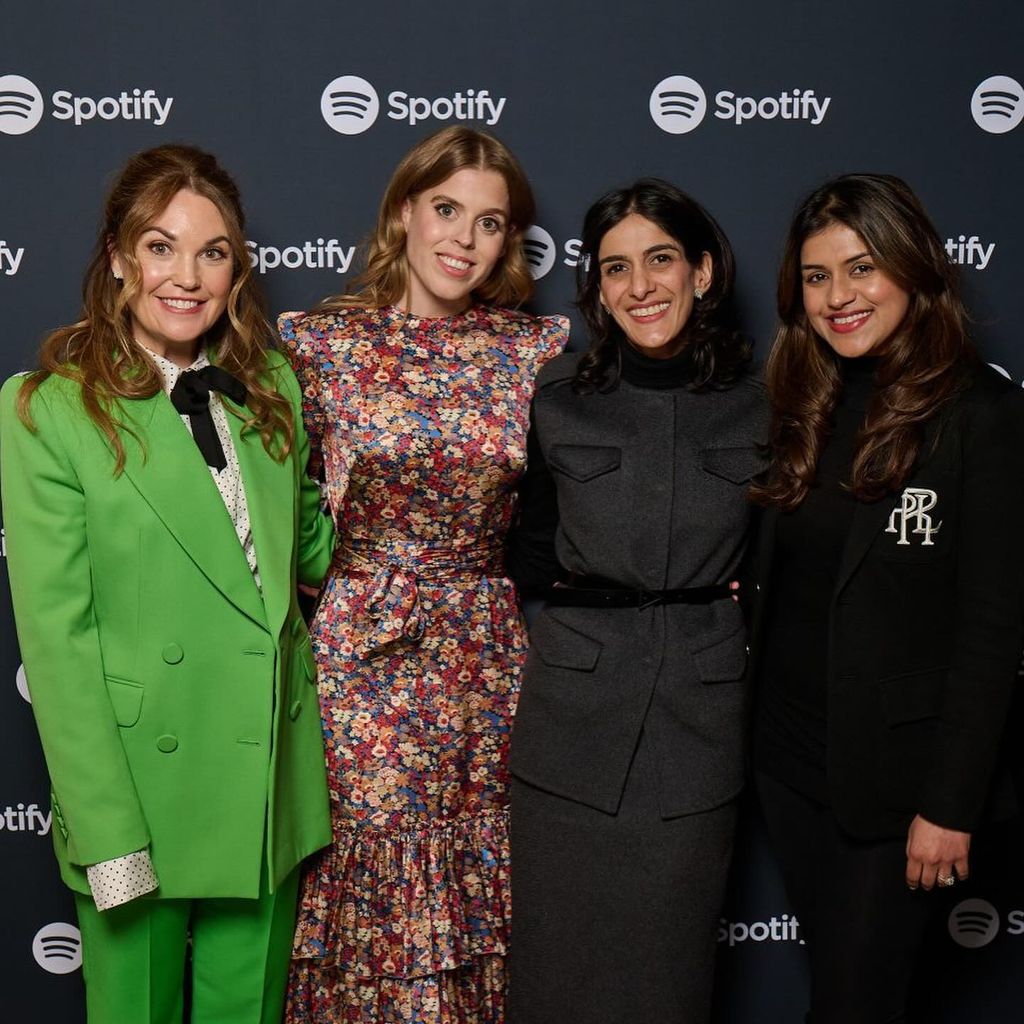 Princess Beatrice wows in super silky skirt and unroyal trainers | HELLO!