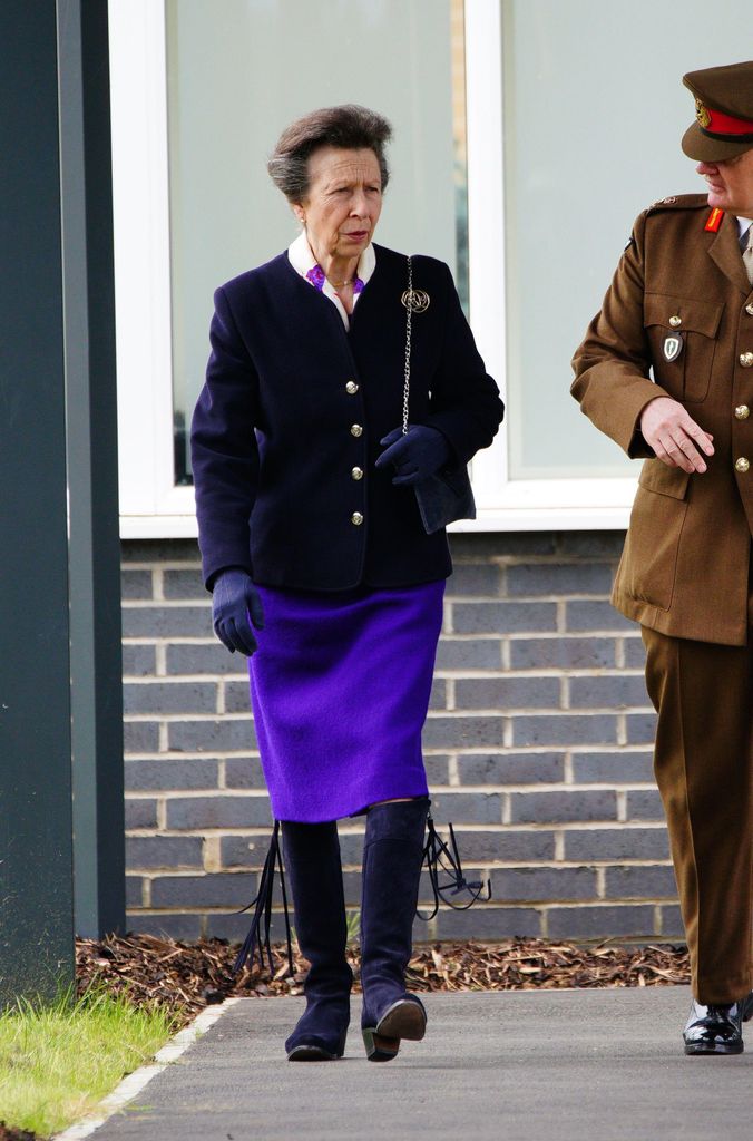Princess Anne exudes elegance in fitted jacket and stylish knee-high ...
