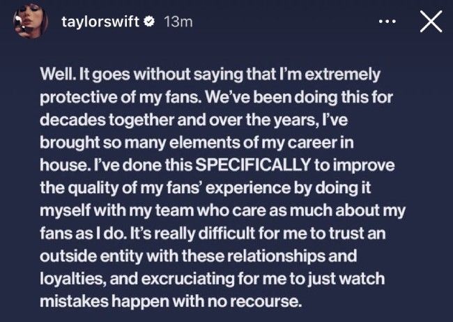 Taylor Swift breaks silence after Ticketmaster chaos | HELLO!