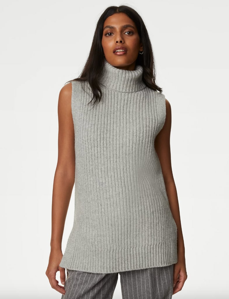 Frankie Bridge's £29 M&S sweater vest is perfect to keep cosy this winter - shop it now | HELLO!