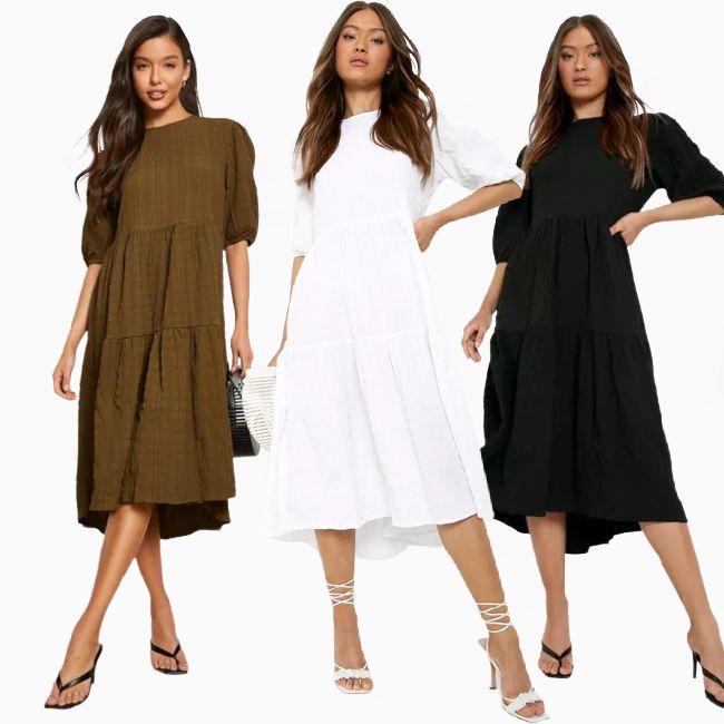 Anne Hathaway's puff-sleeved dress is the coolest end-of-summer look ...