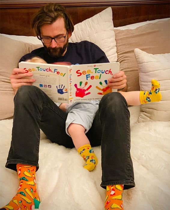 David Tennant seen in very rare photo with daughter Birdie at storytime ...